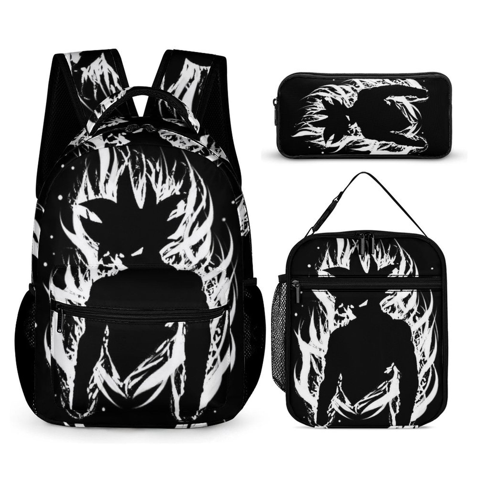 3 Piece Casual Goku Backpack Set Dragon Ball Shoulder Bag Daypacks with ...