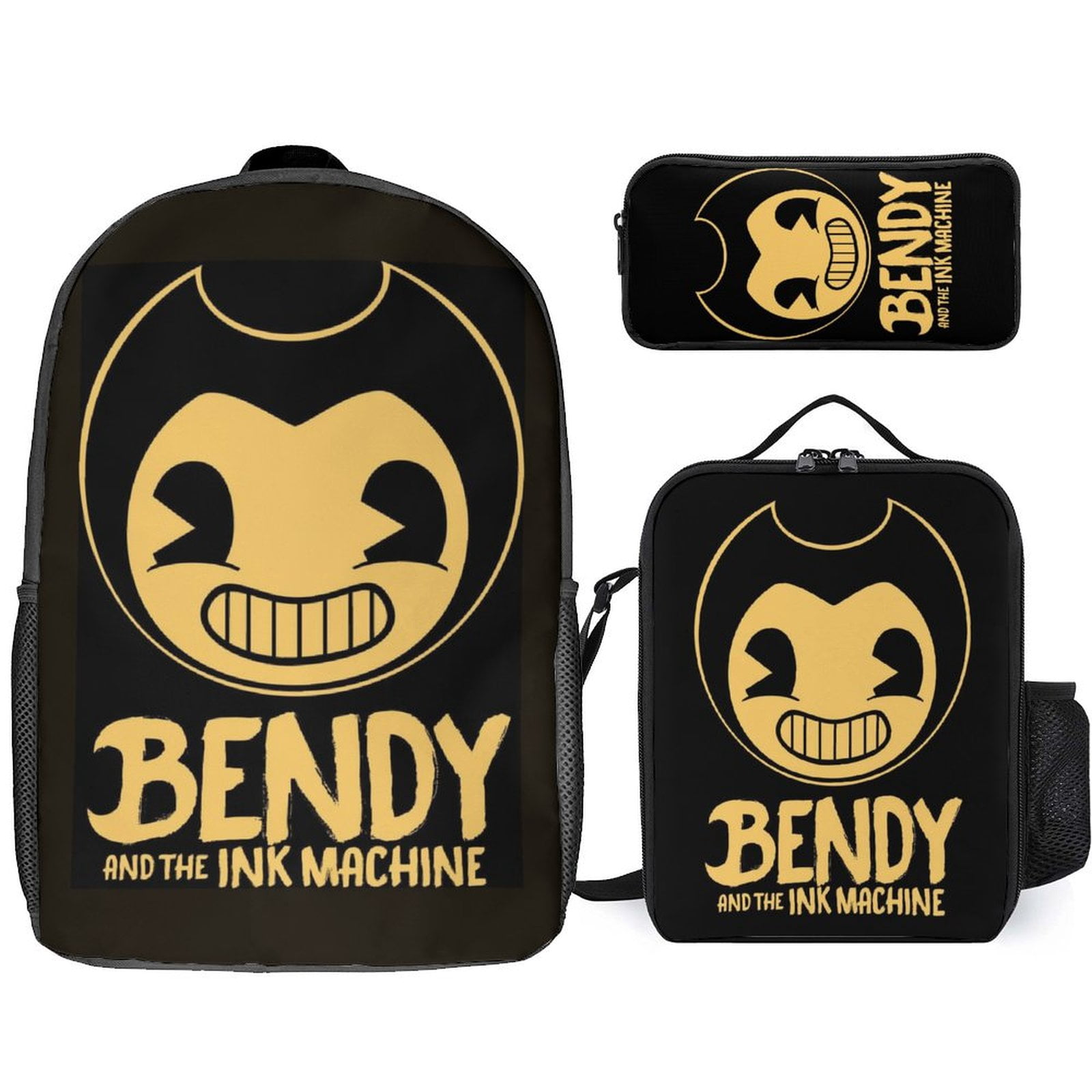3 Piece Casual Shoulder Bag, Bendy And The Ink Machine Backpack Set ...