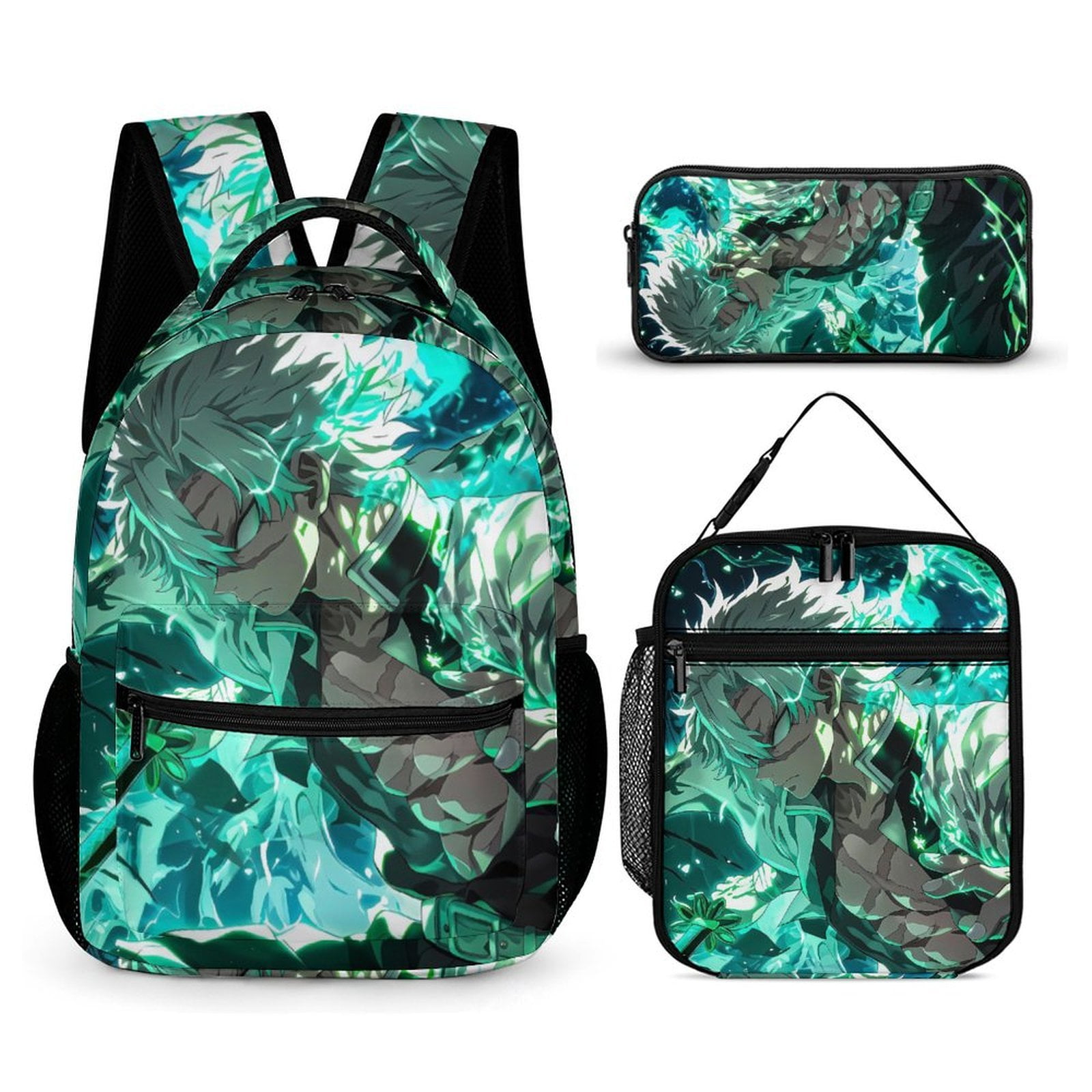 3 Piece Casual Shoulder Bag, Demon Slayer Shinazugawa Sanemi Backpack ...