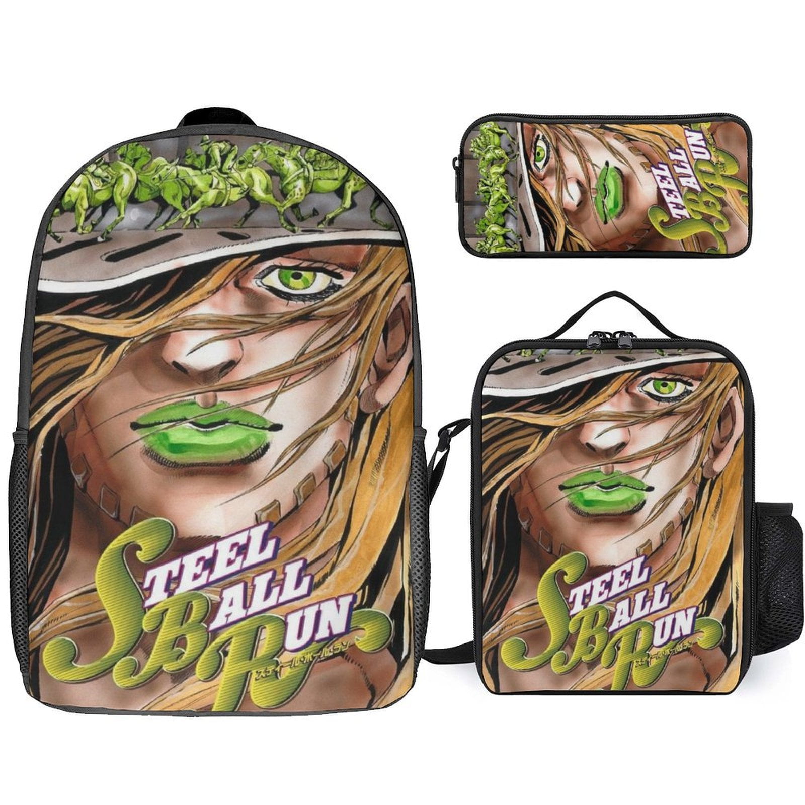 3 Piece Casual Shoulder Bag, Jojo's Bizarre Adventure Gyro Zeppeli ...