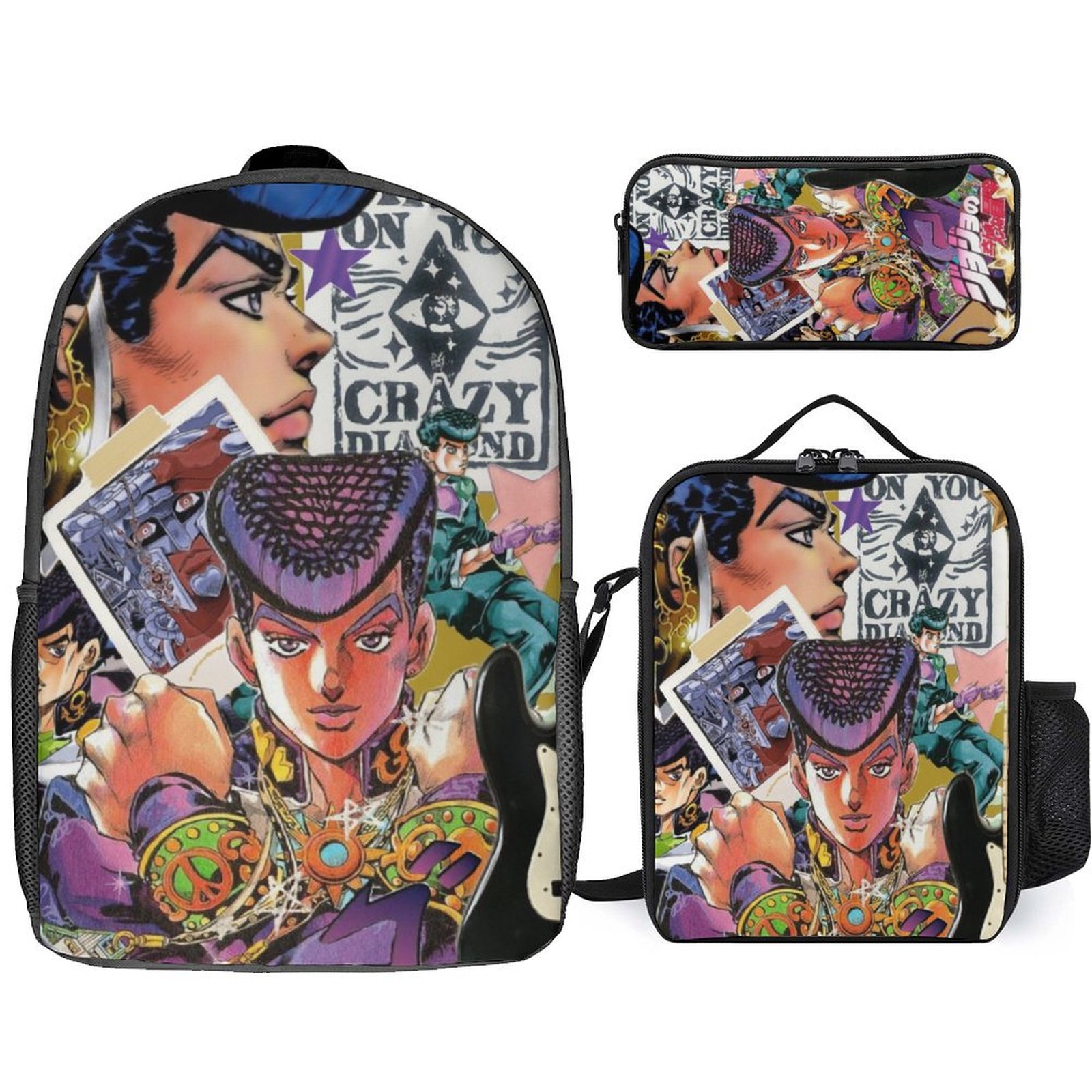 3 Piece Casual Shoulder Bag, Jojo's Bizarre Adventure Josuke ...