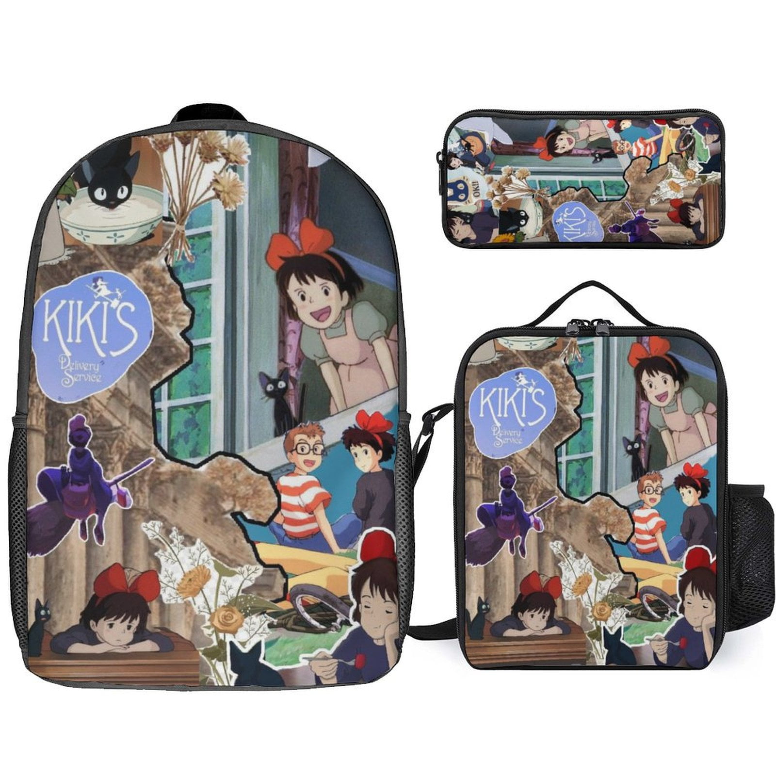 3 Piece Casual Shoulder Bag, Kiki's Delivery Service Backpack Set ...