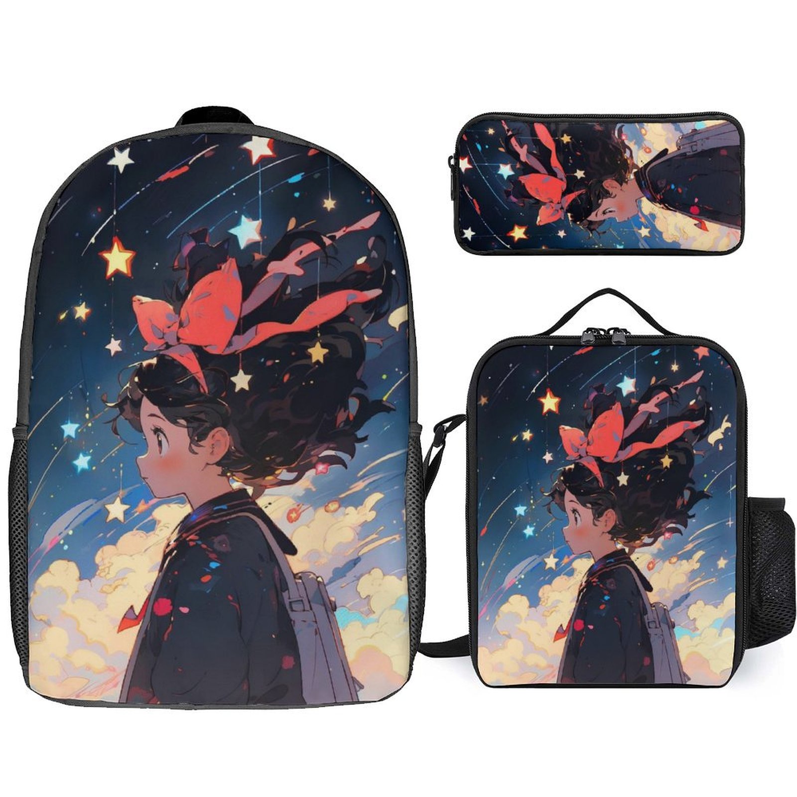 3 Piece Casual Shoulder Bag, Kiki's Delivery Service Backpack Set ...