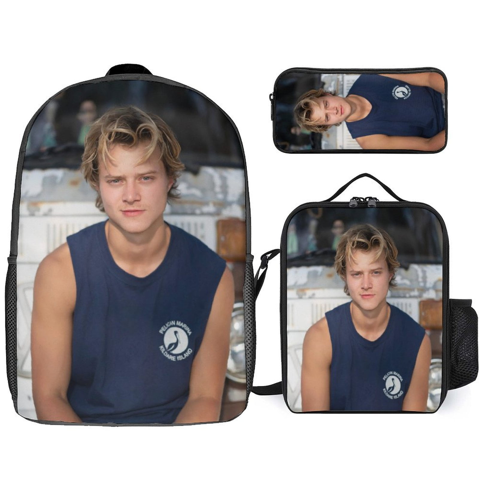 3 Piece Casual Shoulder Bag, Outer Banks JJ Rudy Pankow Backpack Set ...