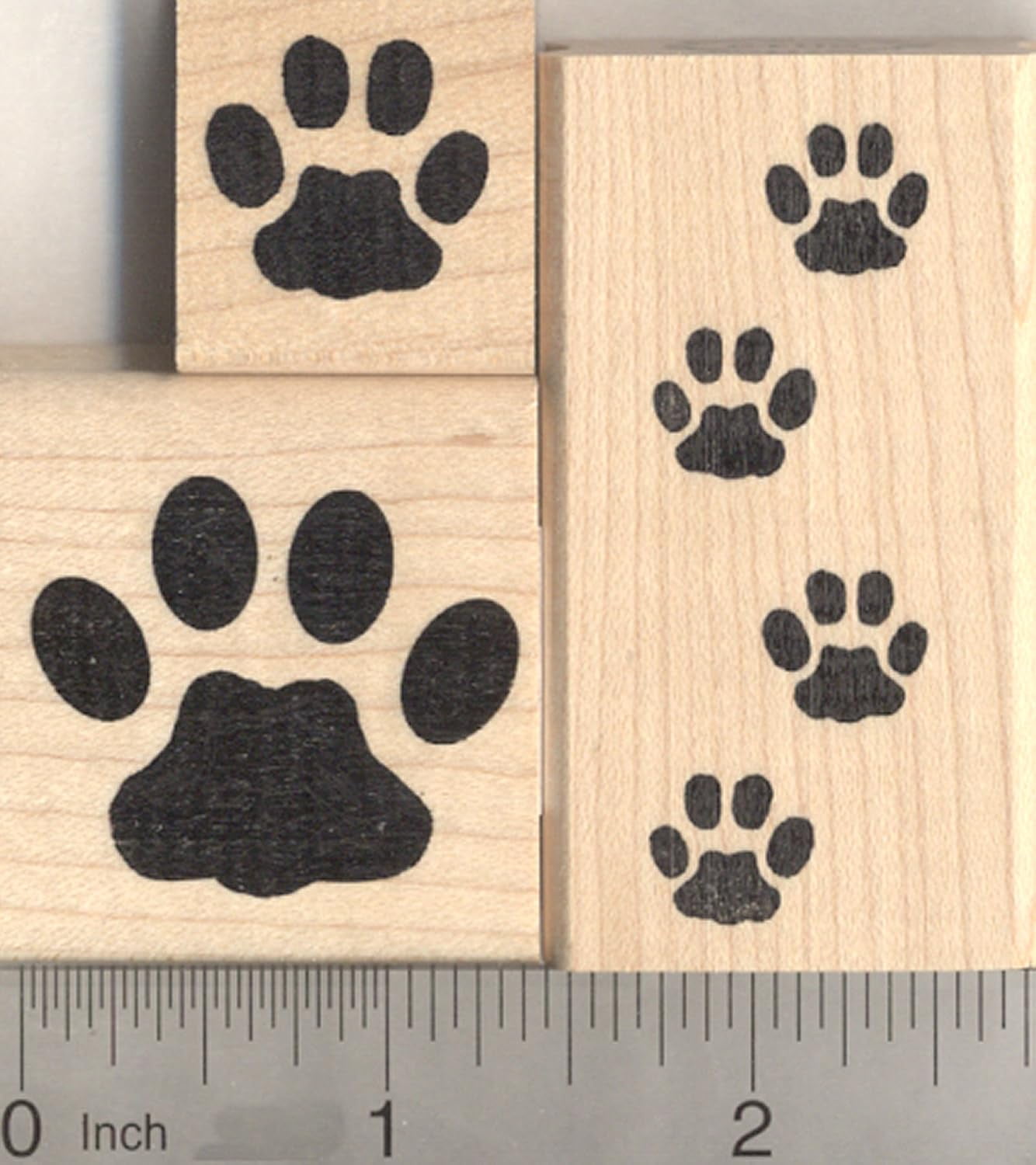 3 Piece Cat Paw Print Rubber Stamp Set - Walmart.com