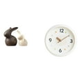 3 Piece Ceramic Statue Set Wall Clock Modern Artistic Design Durable ...