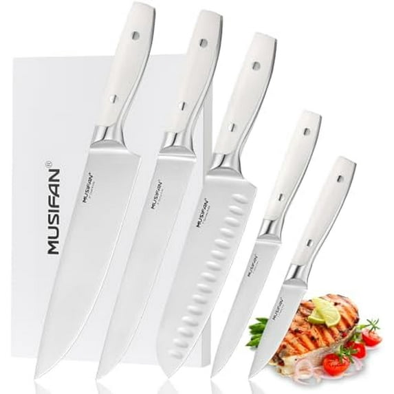 3-Piece Chef Knife Set, Professional Ultra Sharp Kitchen Knives For ...