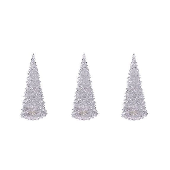 3 Piece Christmas Tree Colorful LED Acrylic Night Light Set with ...