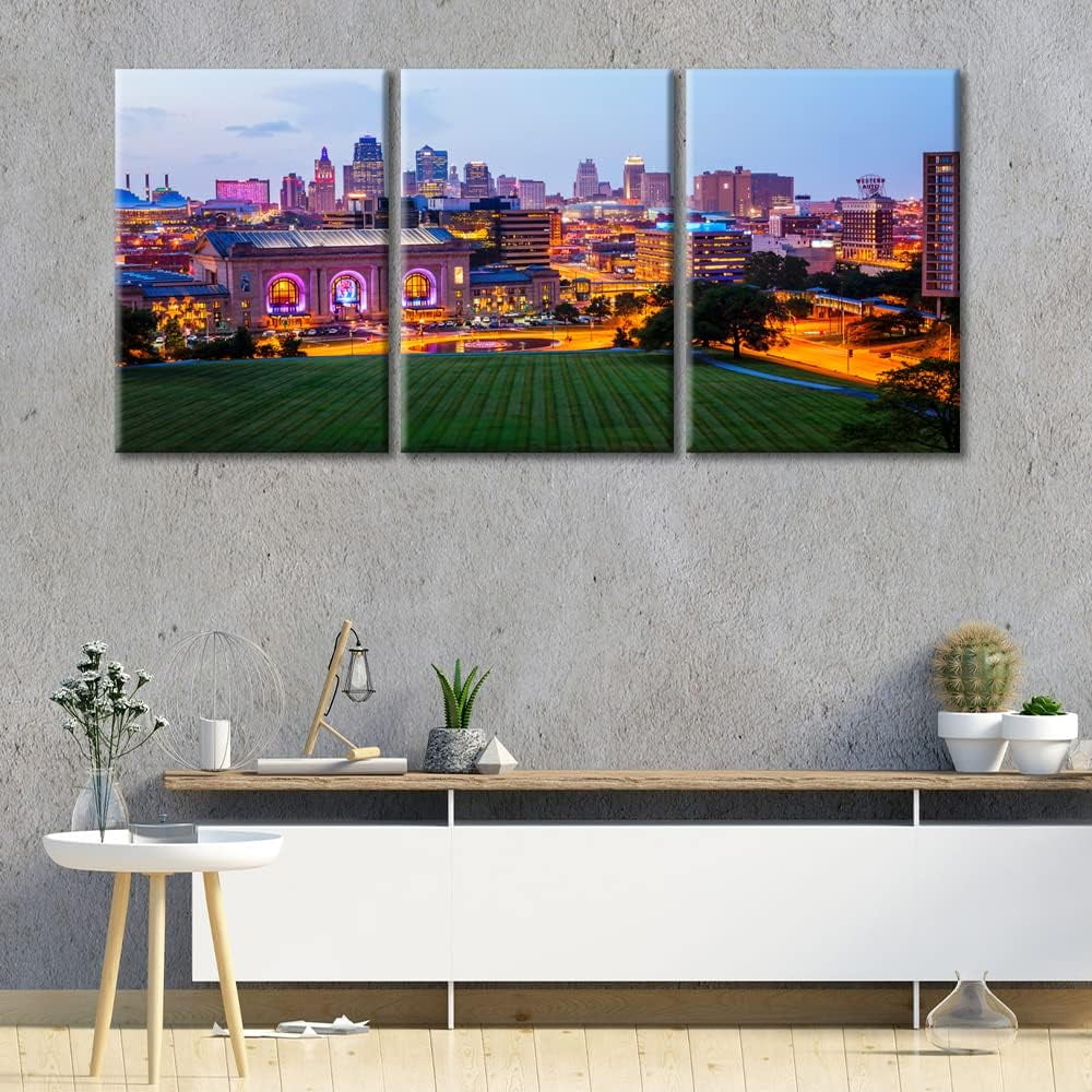 3 Piece City Traffic Trajectory Optical Line Wall Art Modern Dallas ...