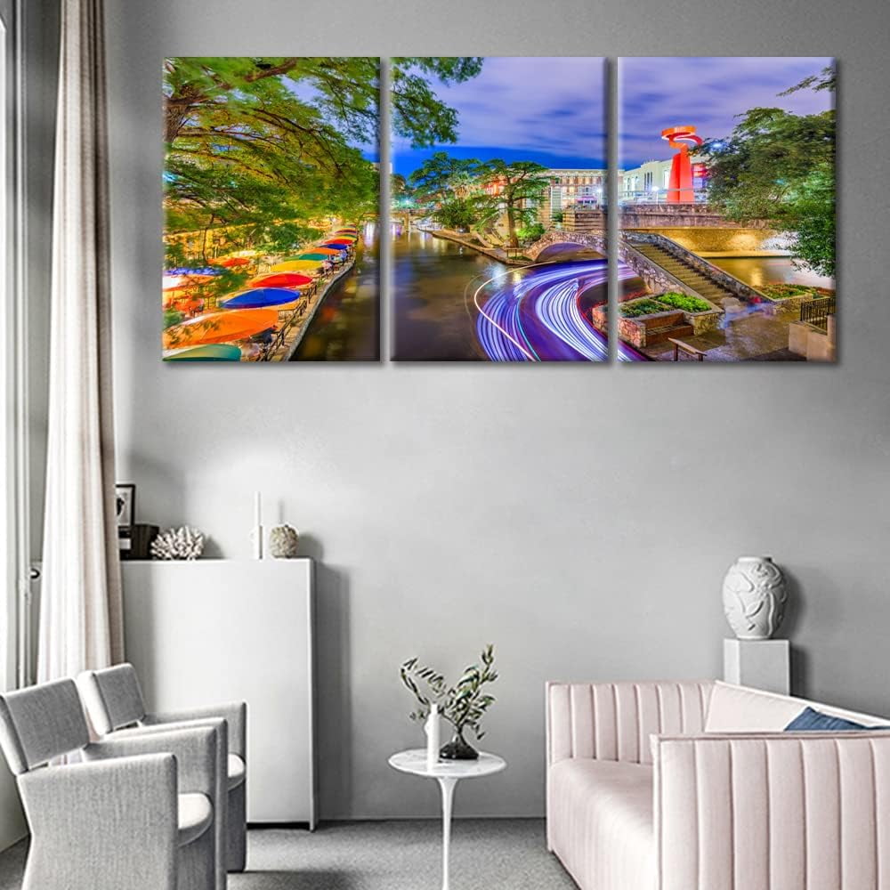 3 Piece City Traffic Trajectory Optical Line Wall Art Modern Dallas ...