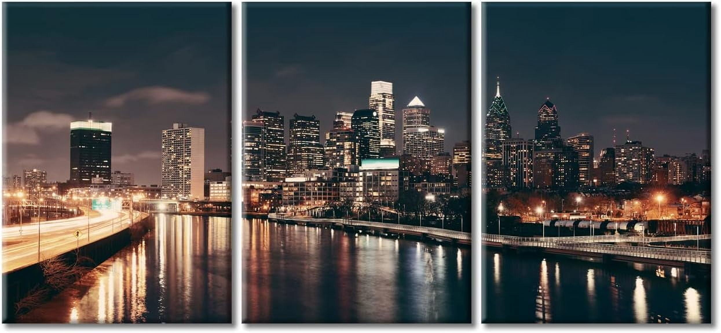 3 Piece City Traffic Trajectory Optical Line Wall Art Modern Dallas ...