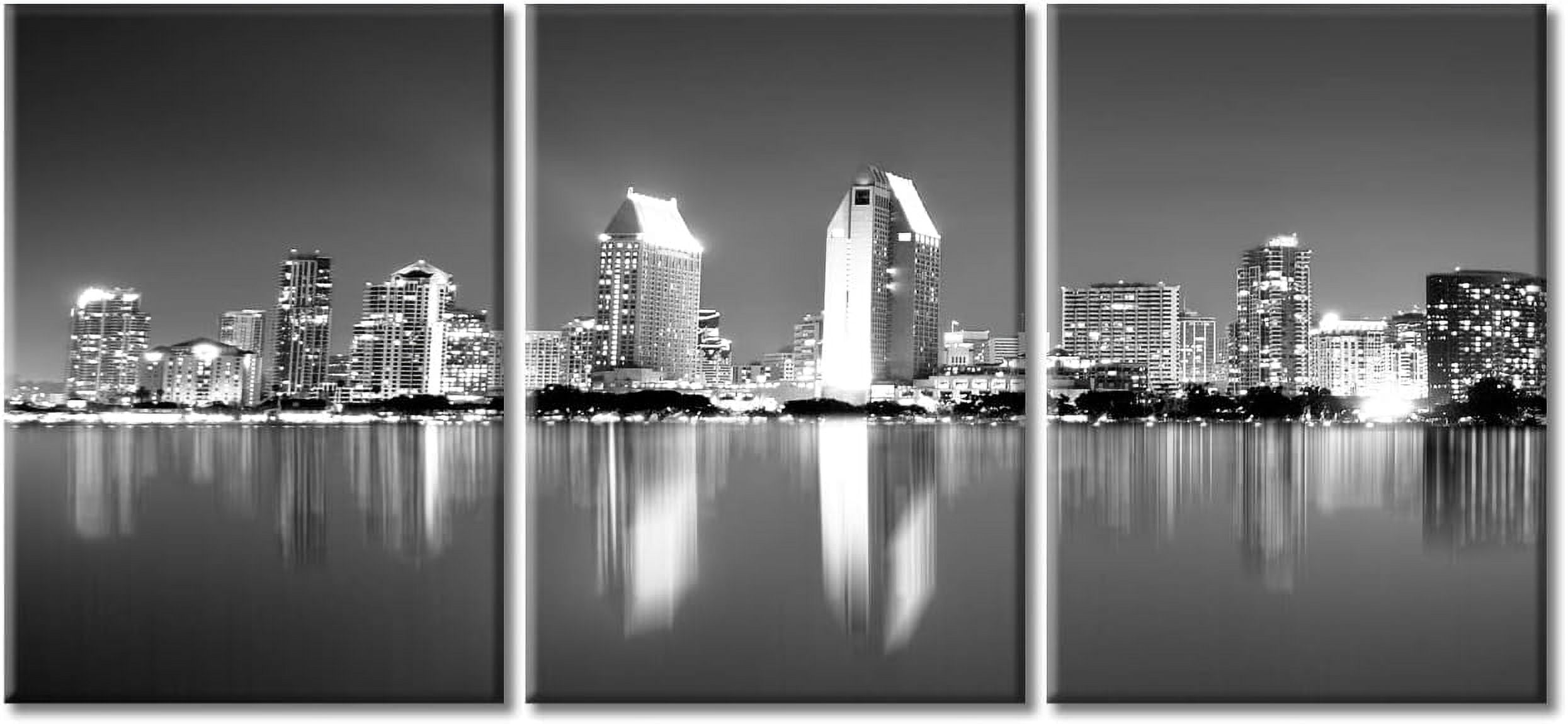 3 Piece City Traffic Trajectory Optical Line Wall Art Modern Dallas ...