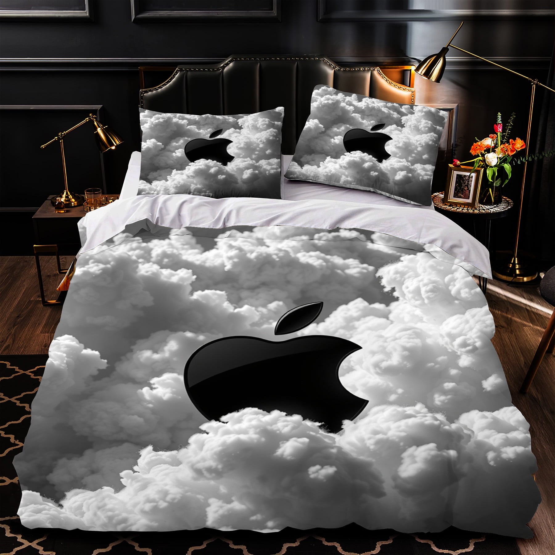 3-Piece Cloud - Themed Duvet Cover Set Design - Luxurious White Bedding ...