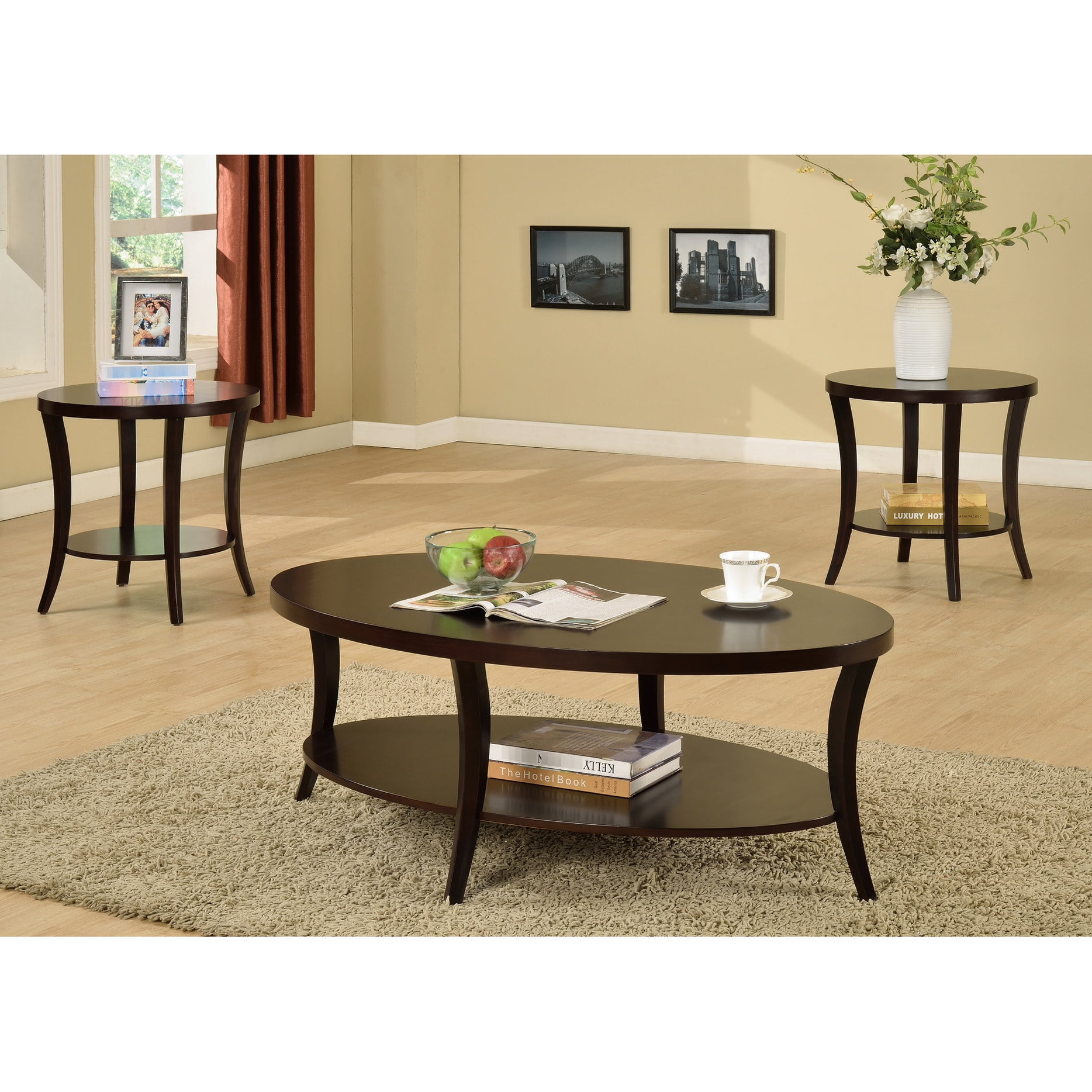 3-Piece Coffee Table Set with End Tables | Enhances Home Ambiance ...