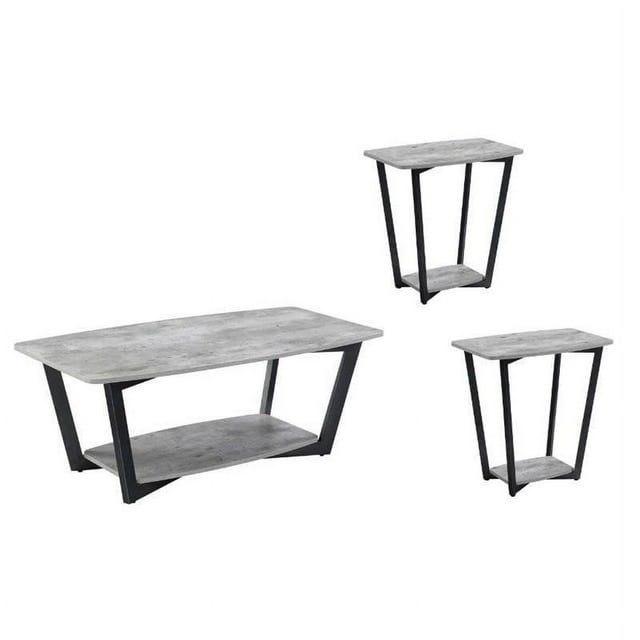 3 Piece Coffee Table Set with Coffee Table and Set of 2 End Table in ...