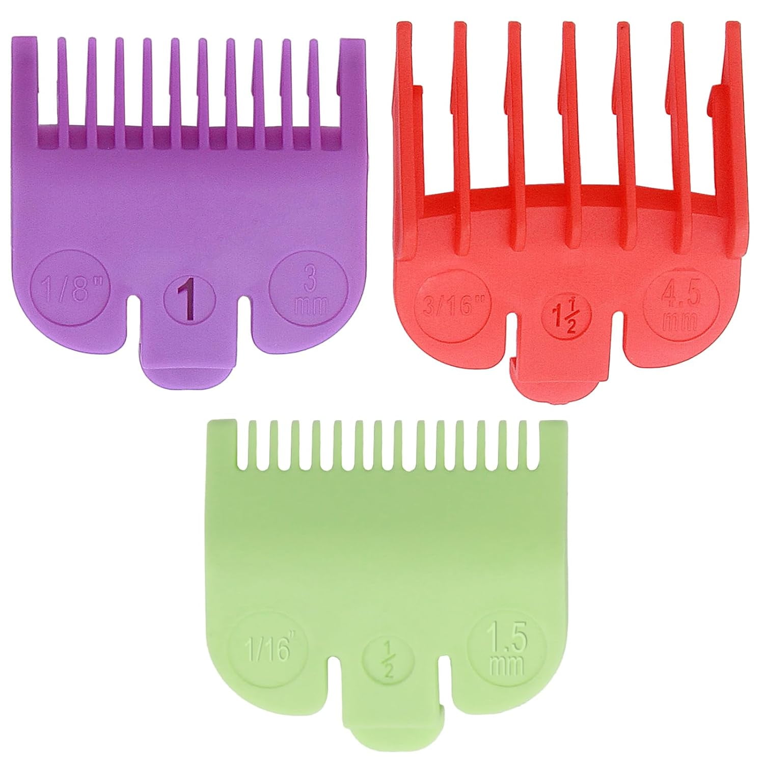 3 Piece Color Coded Hair Clipper Guards Set SRLWMYI Compatible with ...