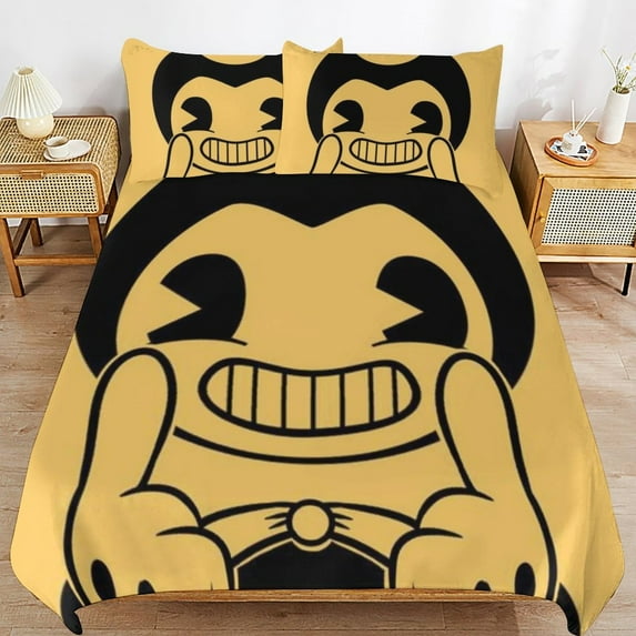 3 Piece Comfortable Bedding Set Bendy And The Ink Machine Duvet Cover ...