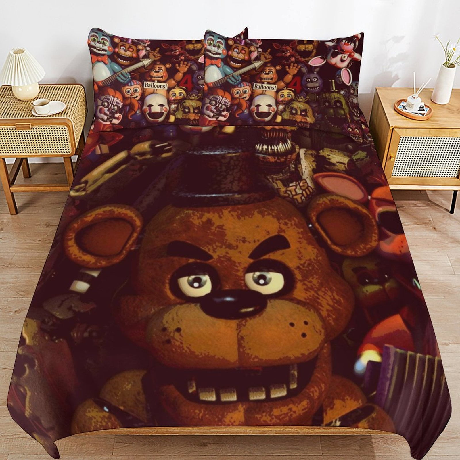 3 Piece Comfortable Bedding Set Five Nights At Freddy's FNAF Duvet ...