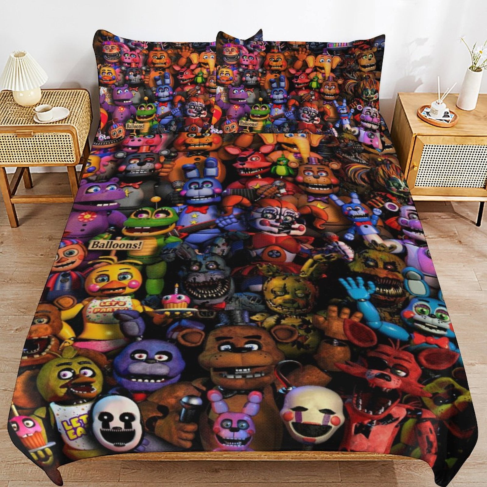 3 Piece Comfortable Bedding Set Five Nights At Freddy's FNAF Duvet ...