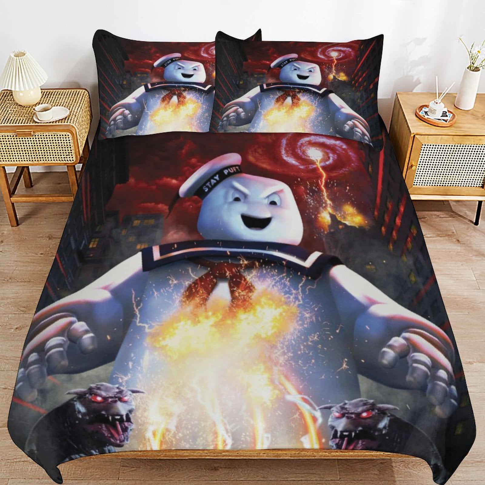 3 Piece Comfortable Bedding Set Ghostbusters Duvet Cover Twin Bed with ...