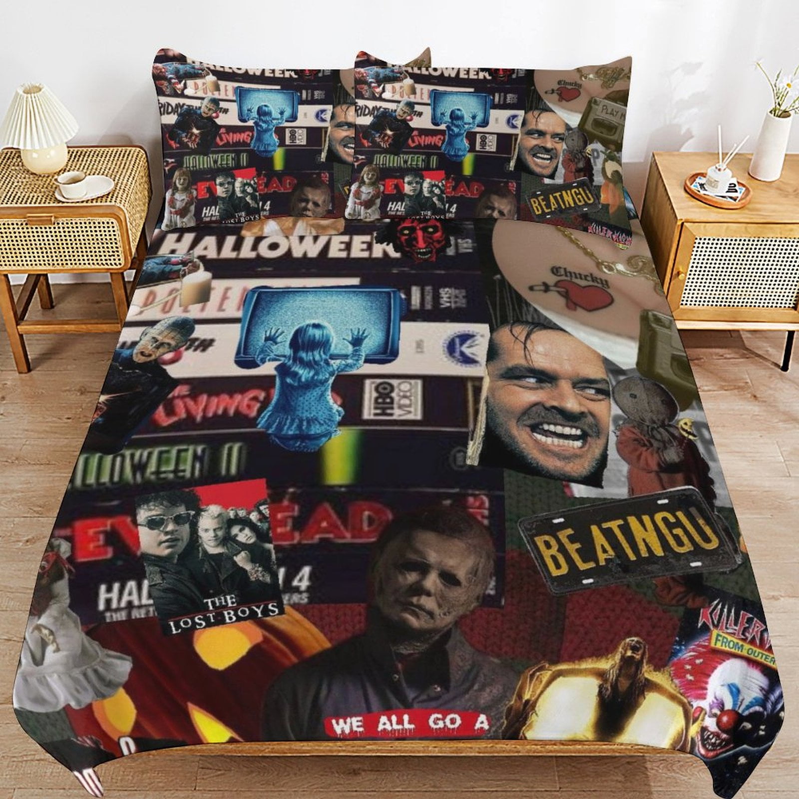 3 Piece Comfortable Bedding Set Horror Movie Characters Duvet Cover ...