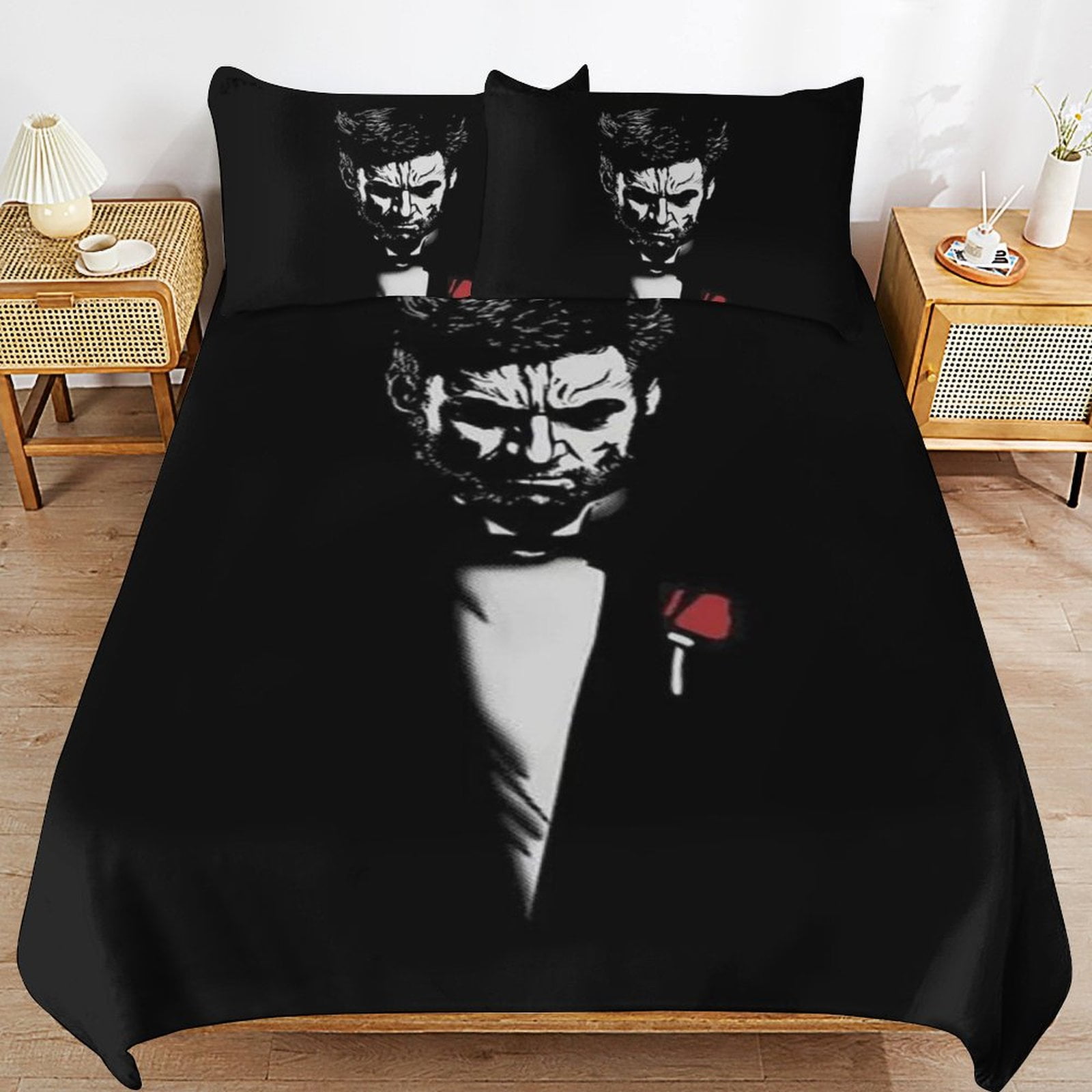 3 Piece Comfortable Bedding Set Hugh Jackman Wolverine Duvet Cover Twin ...