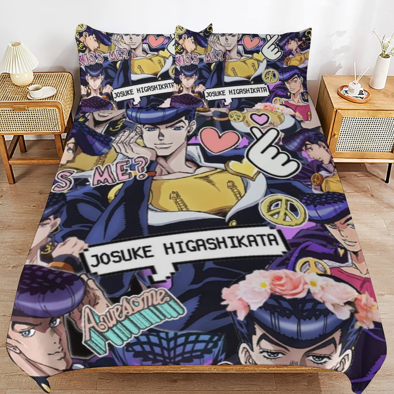 3 Piece Comfortable Bedding Set, Jojo's Bizarre Adventure Josuke ...