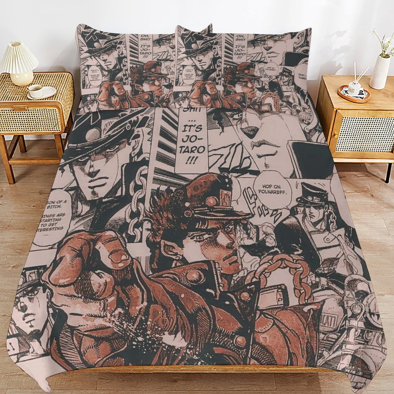 3 Piece Comfortable Bedding Set, Jojo's Bizarre Adventure Jotaro Kujo ...