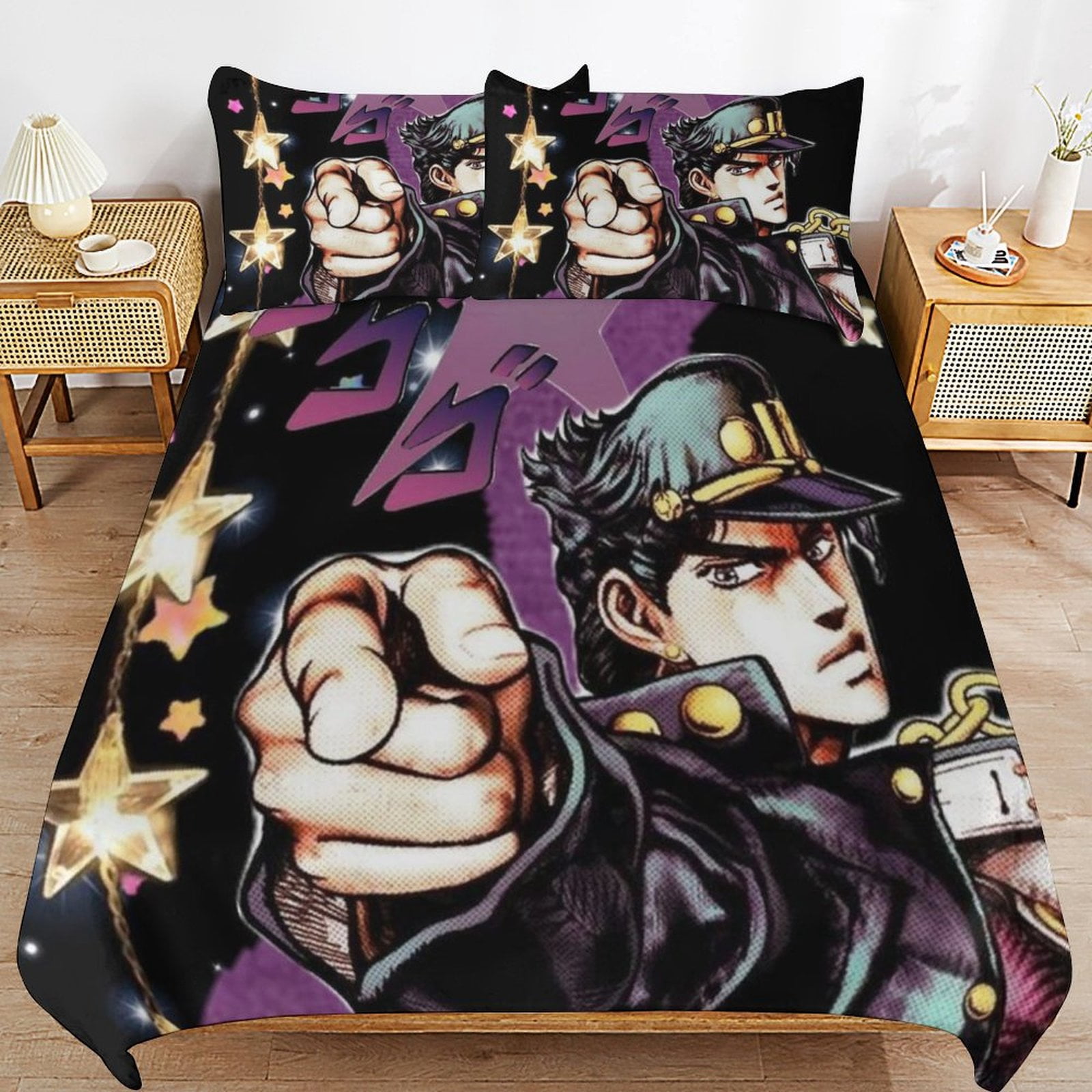 3 Piece Comfortable Bedding Set, Jojo's Bizarre Adventure Jotaro Kujo ...