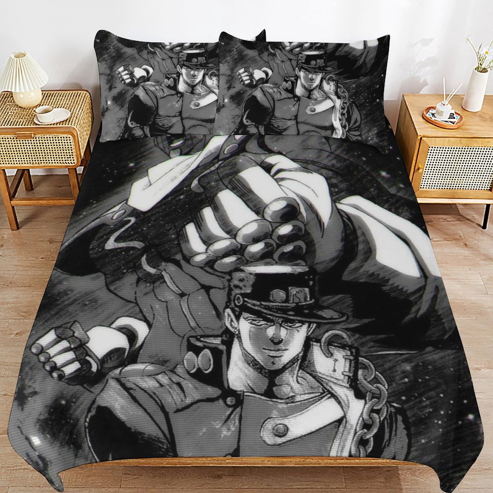 3 Piece Comfortable Bedding Set, Jojo's Bizarre Adventure Jotaro Kujo ...