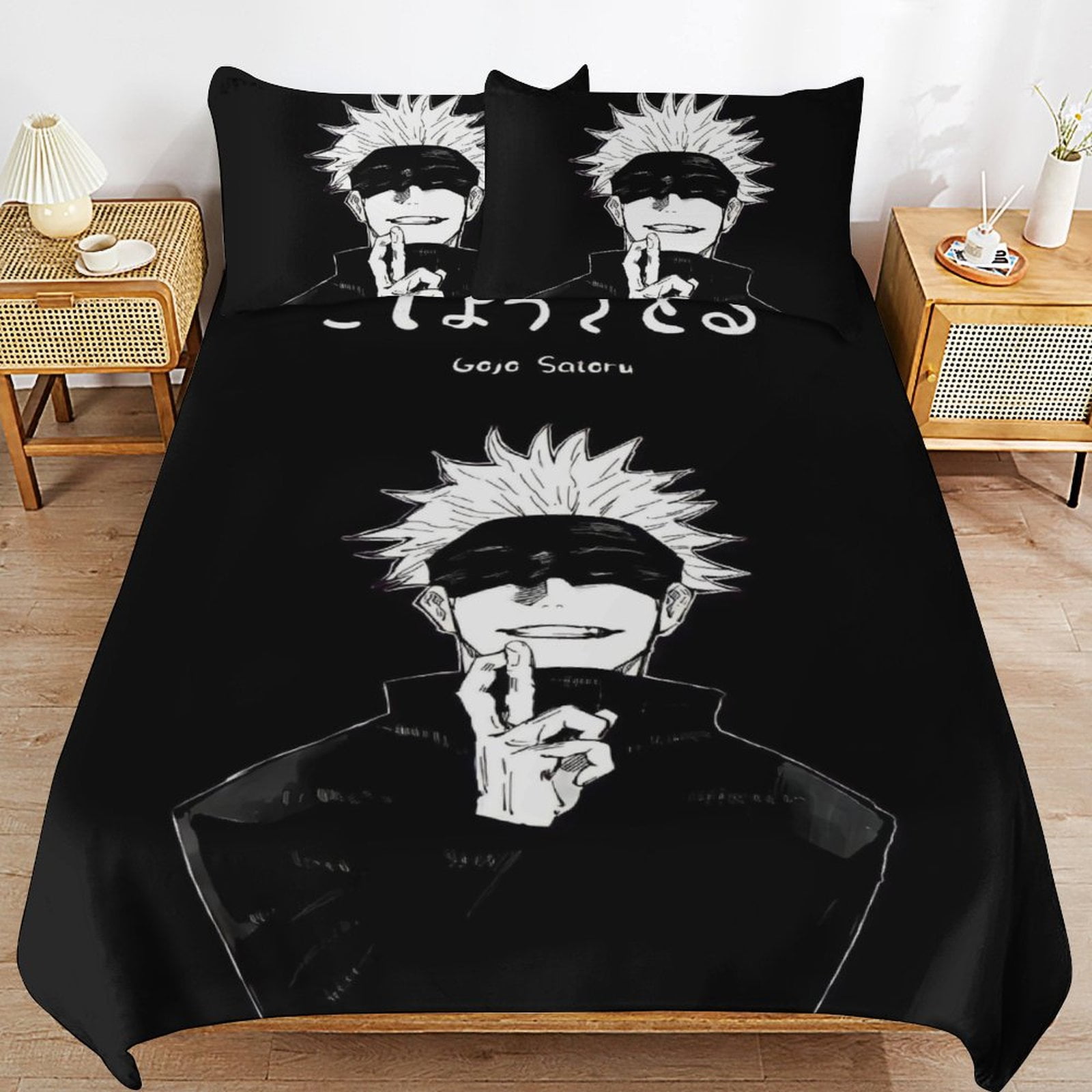 3 Piece Comfortable Bedding Set Jujutsu Kaisen Gojo Satoru Duvet Cover ...