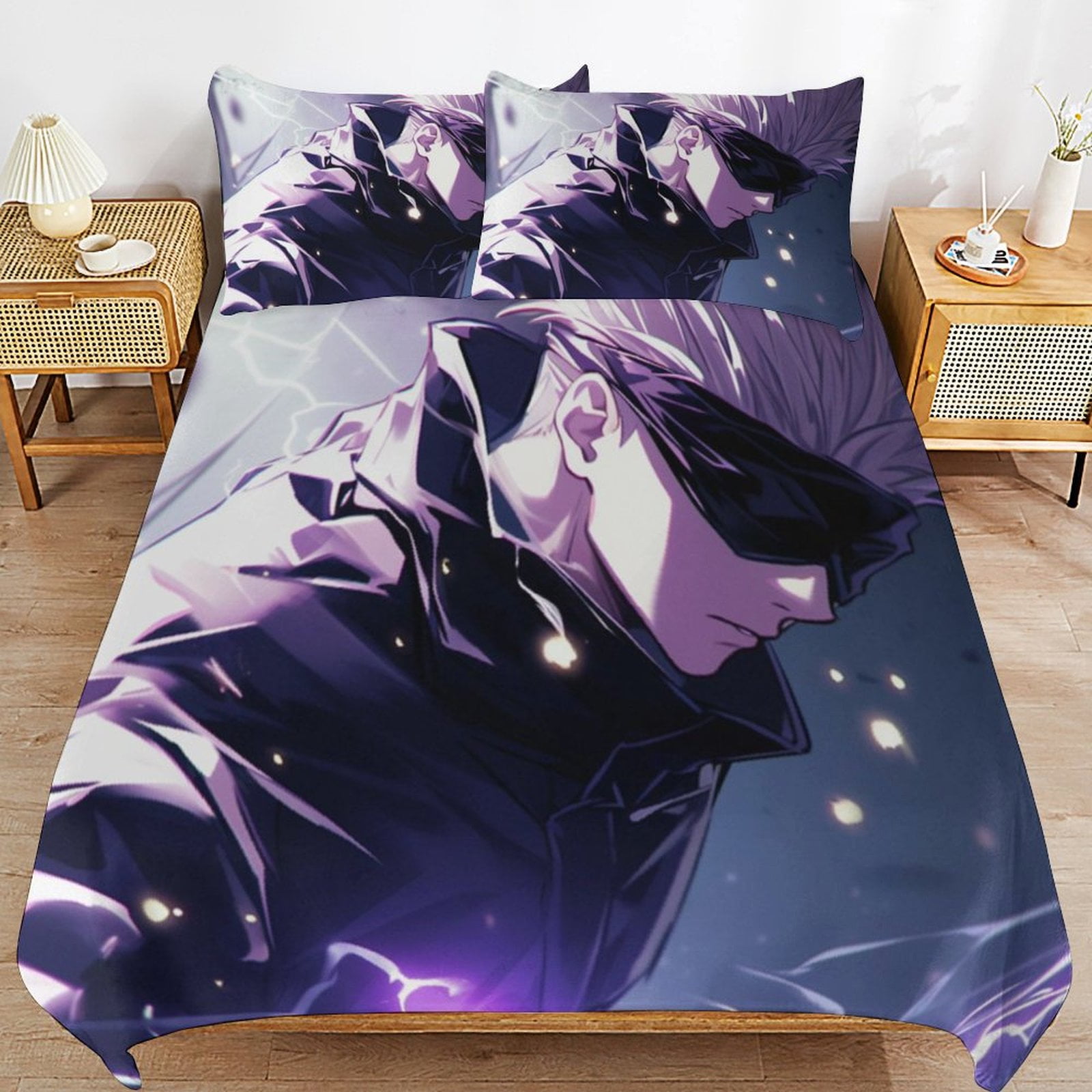 3 Piece Comfortable Bedding Set Jujutsu Kaisen Gojo Satoru Duvet Cover ...