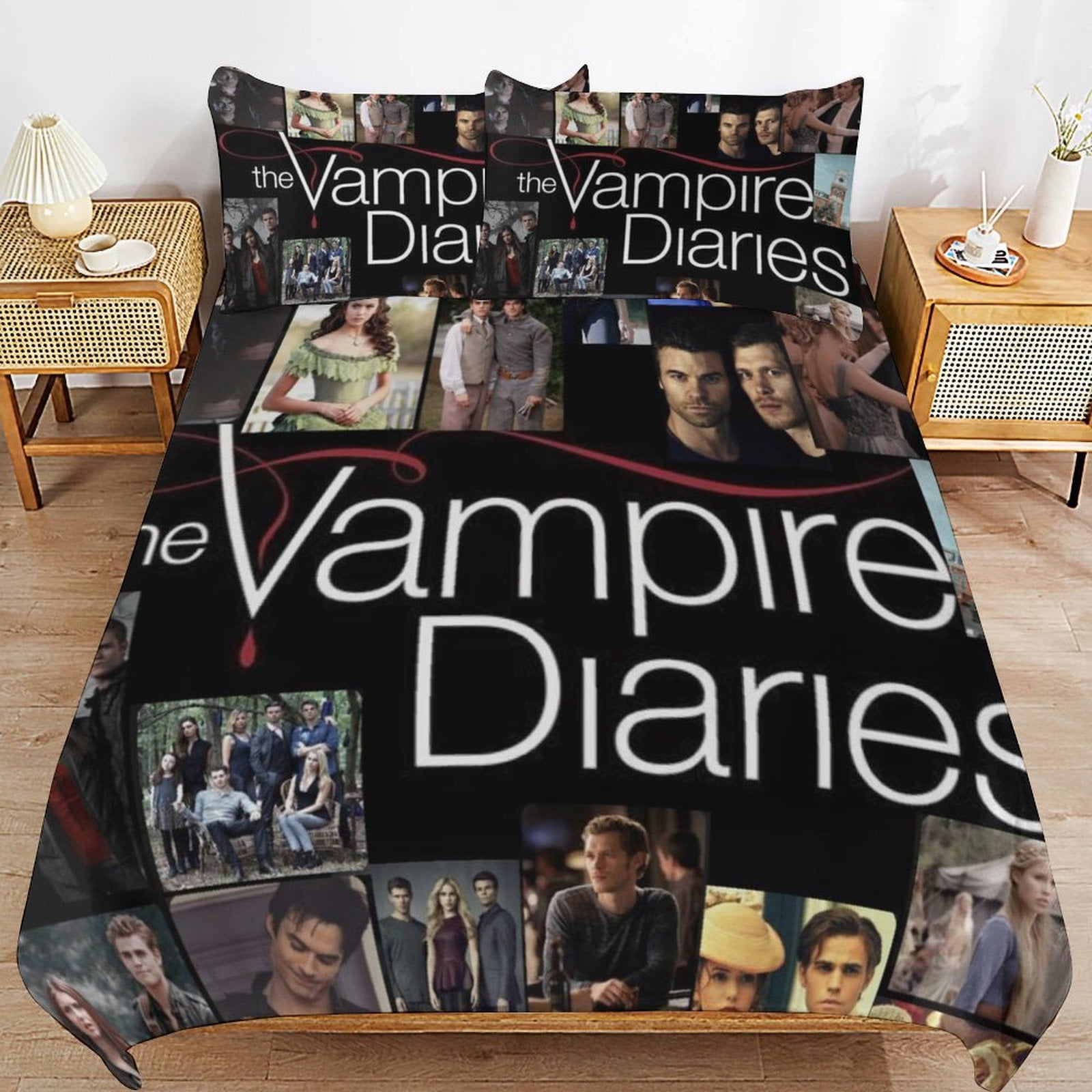 3 Piece Comfortable Bedding Set The Vampire Diaries Duvet Cover Twin ...