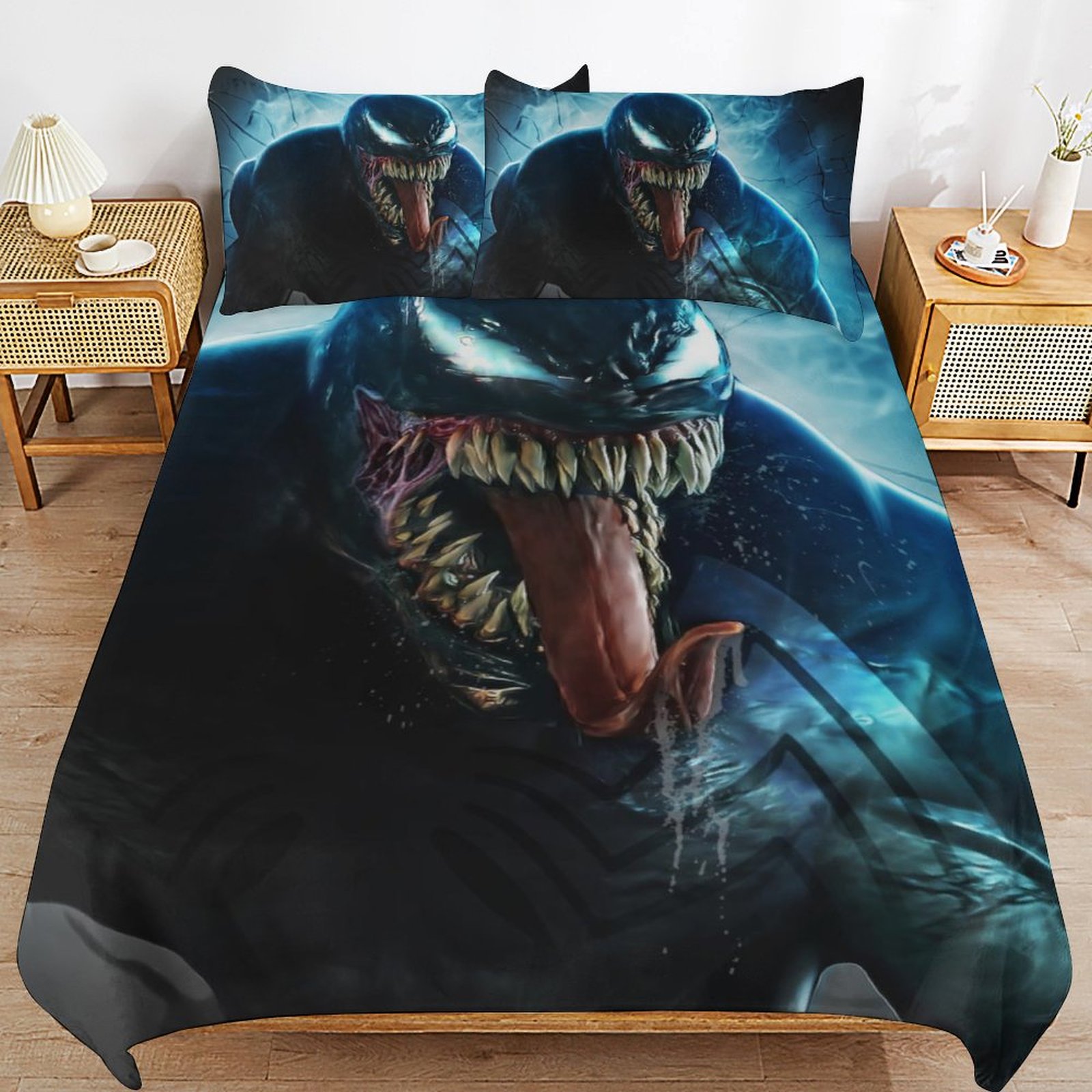 3 Piece Comfortable Bedding Set Venom Duvet Cover Twin Bed with 2 ...