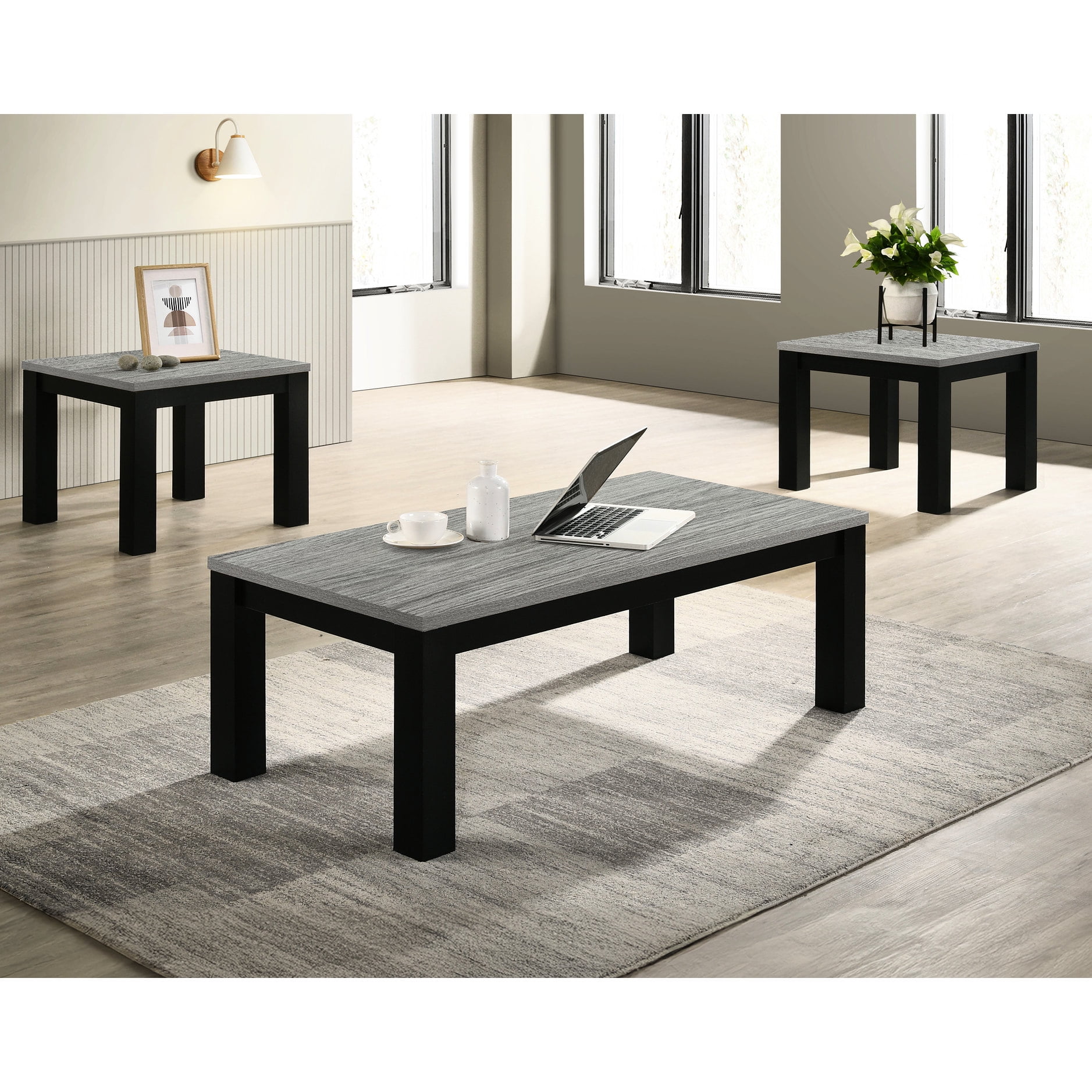 3-Piece Contemporary Table Set | Adds Style to Living Room ...