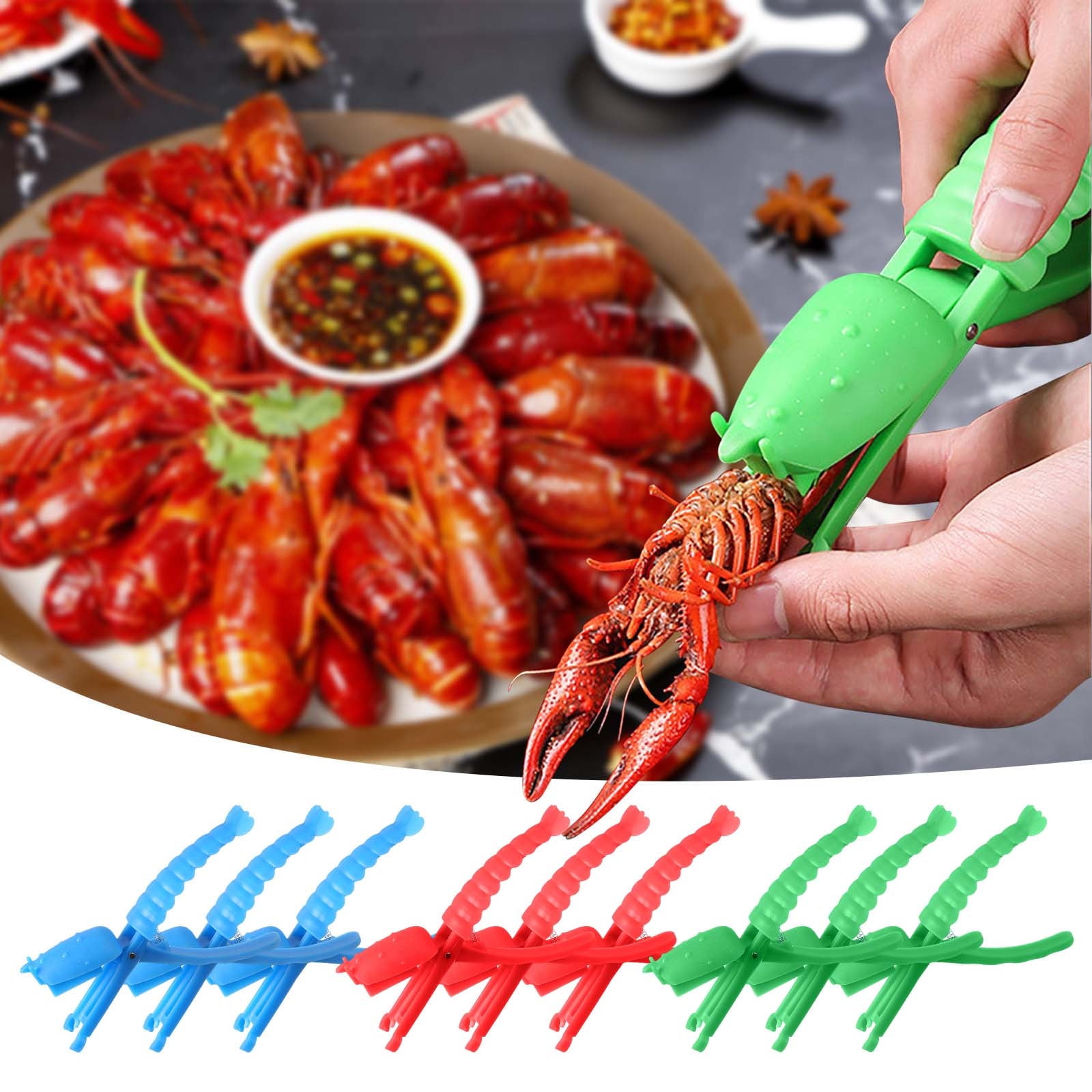 3-Piece Crawfish Peeler Tool Set - Plastic Shell Removal Clamp for ...