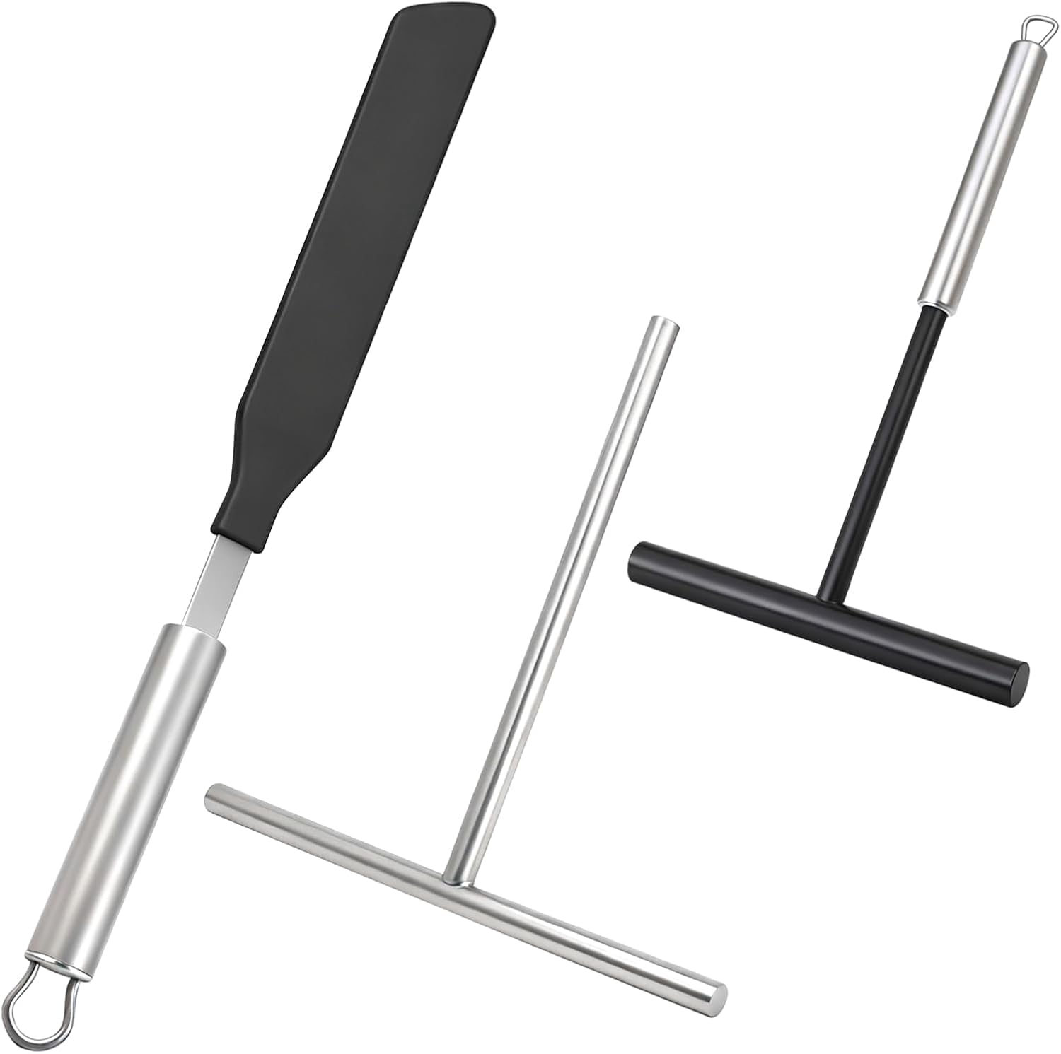 3-Piece Crepe Spreader and Spatula Set, Offset Spatula with 7" & 5" T ...
