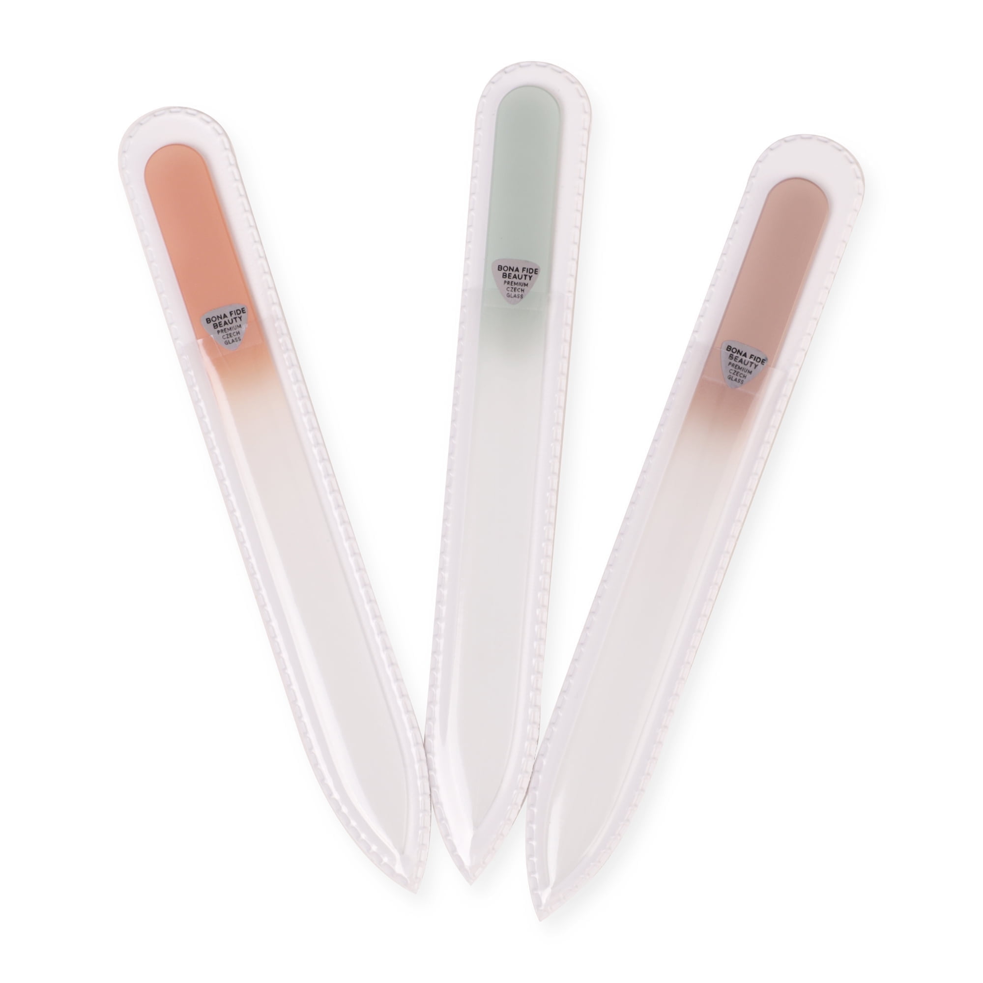 Bona Fide Beauty 3-Piece Czech Glass Nail File Set with Sleeves in ...