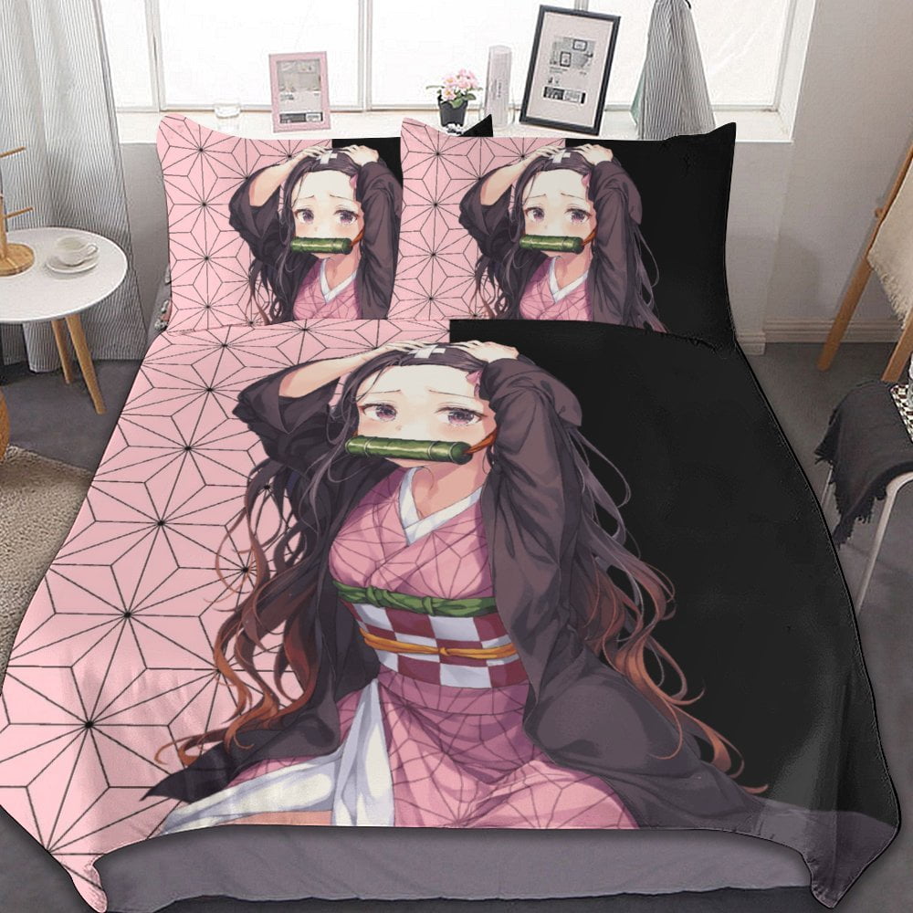 3 Piece Demon Slayer Bedding Duvet Cover Sets,Tanjiro Nezuko Zenitsu ...