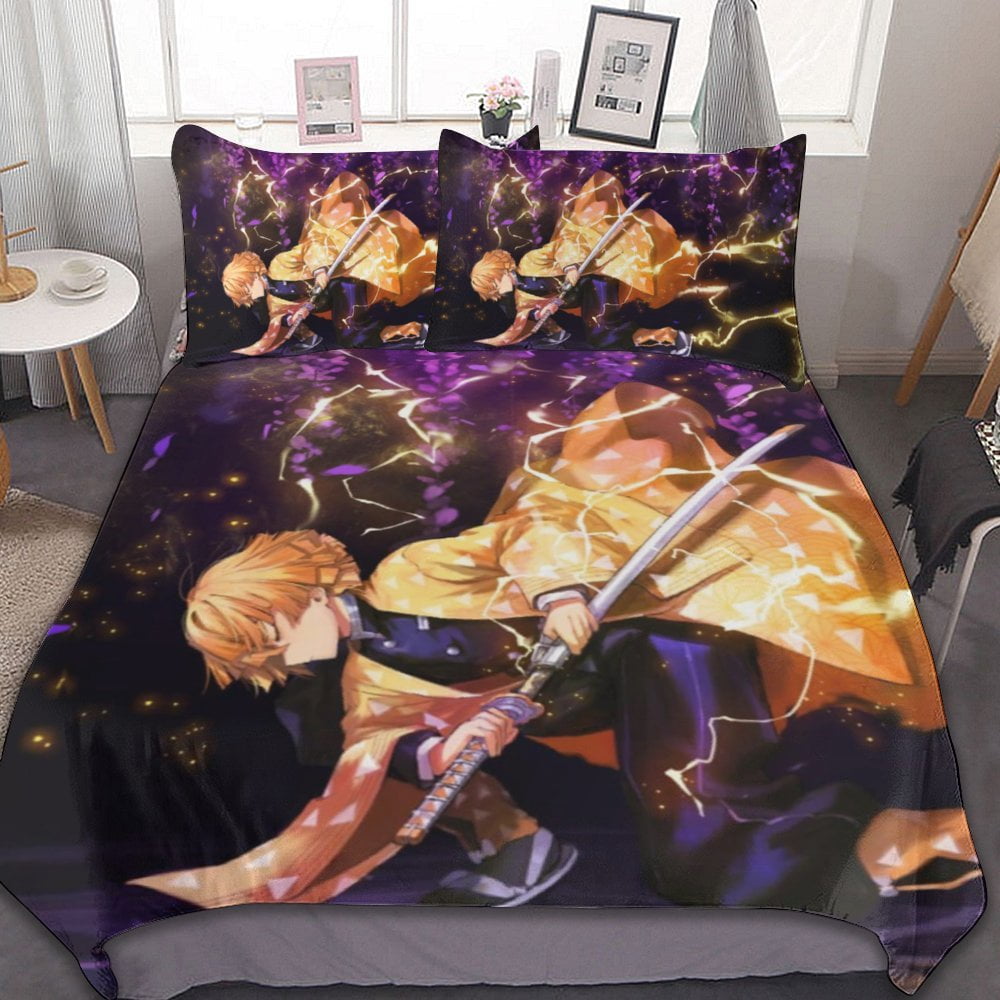 3 Piece Demon Slayer Bedding Duvet Cover Sets,Tanjiro Nezuko Zenitsu ...