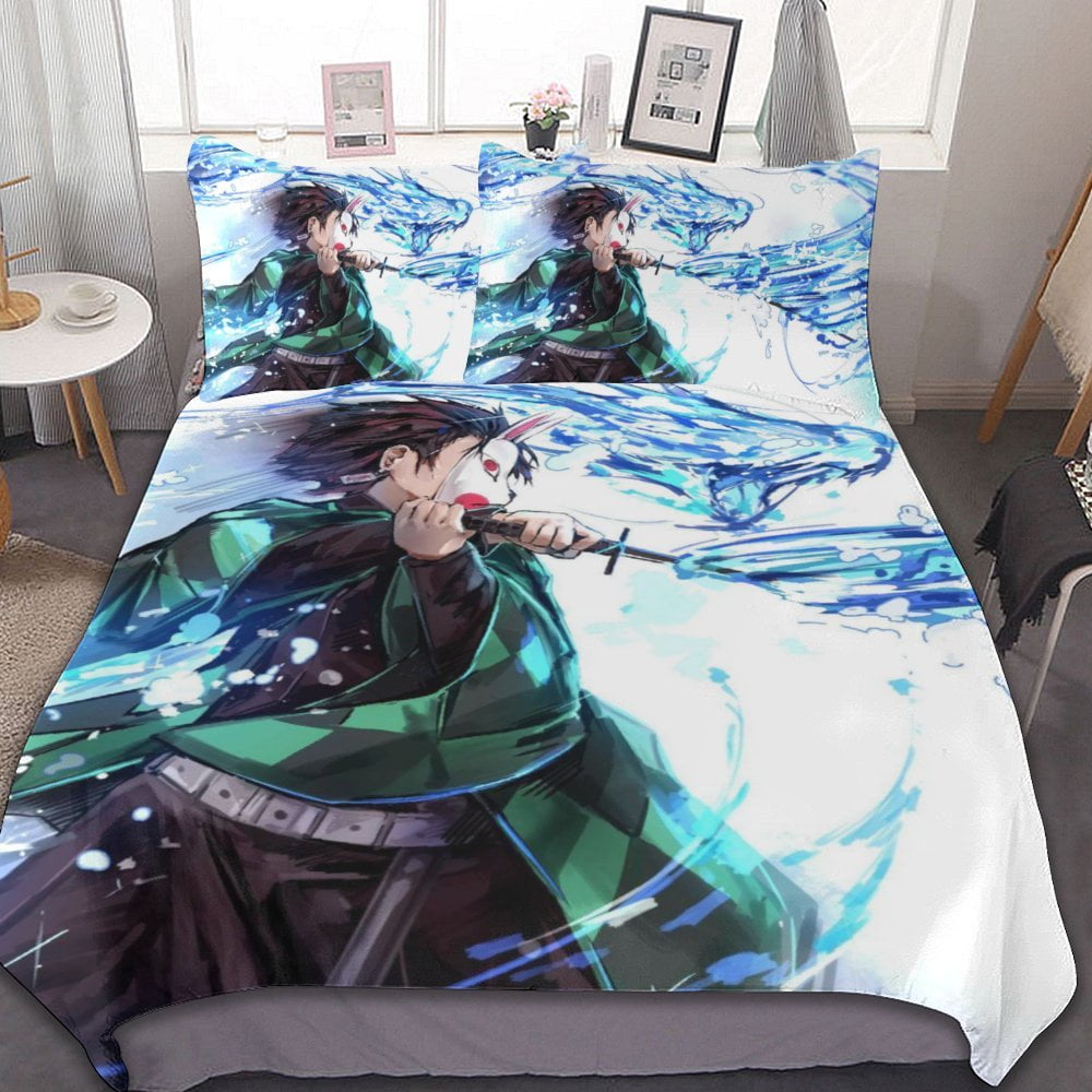 3 Piece Demon Slayer Bedding Duvet Cover Sets,Tanjiro Nezuko Zenitsu ...