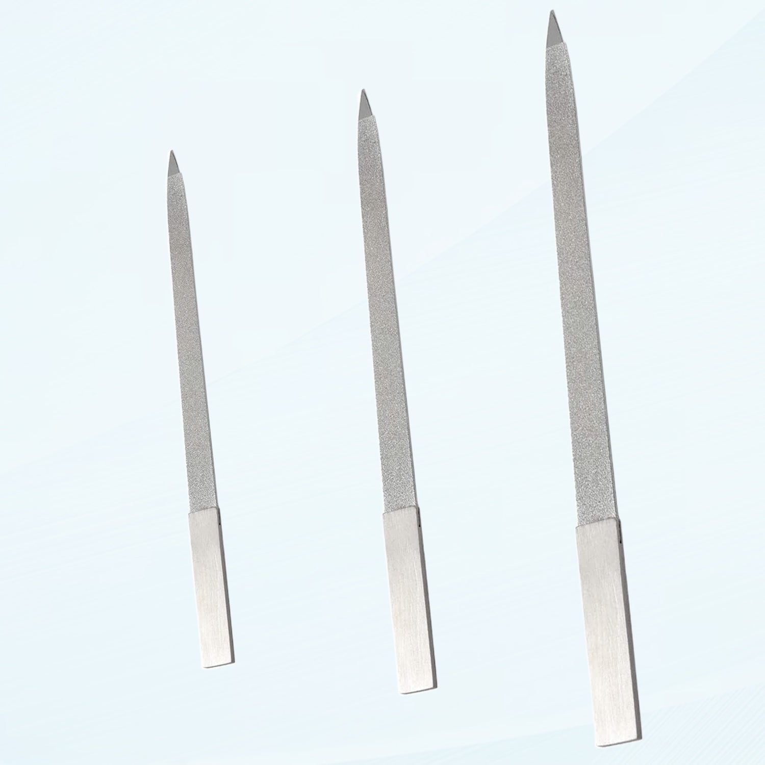 3 Piece Diamond Nail File Stainless Steel Buffer Finger Nail Toenails ...