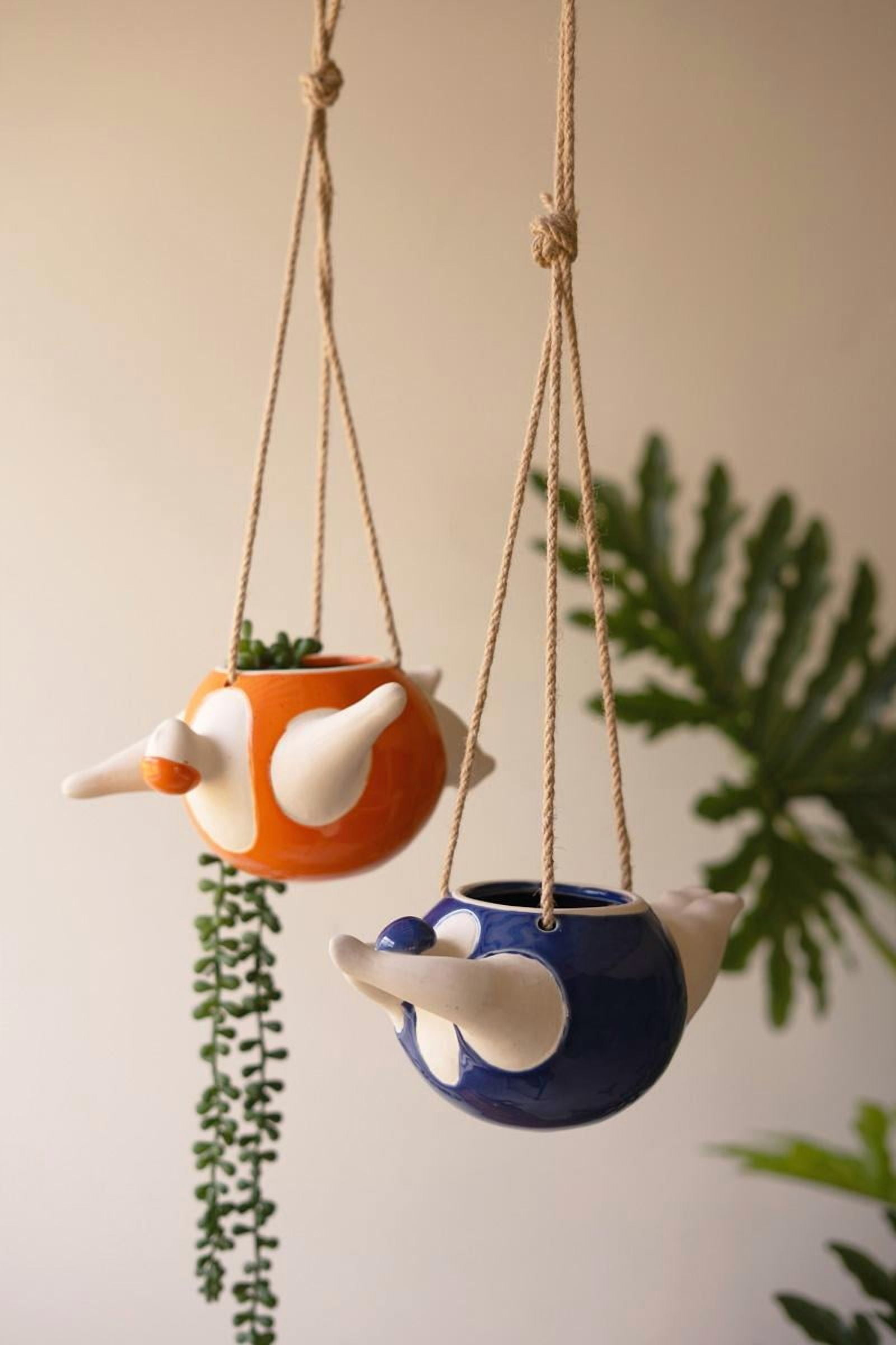 SET OF TWO HANGING CERAMIC SWIMMERS PLANTERS - ONE EACH - Walmart.com