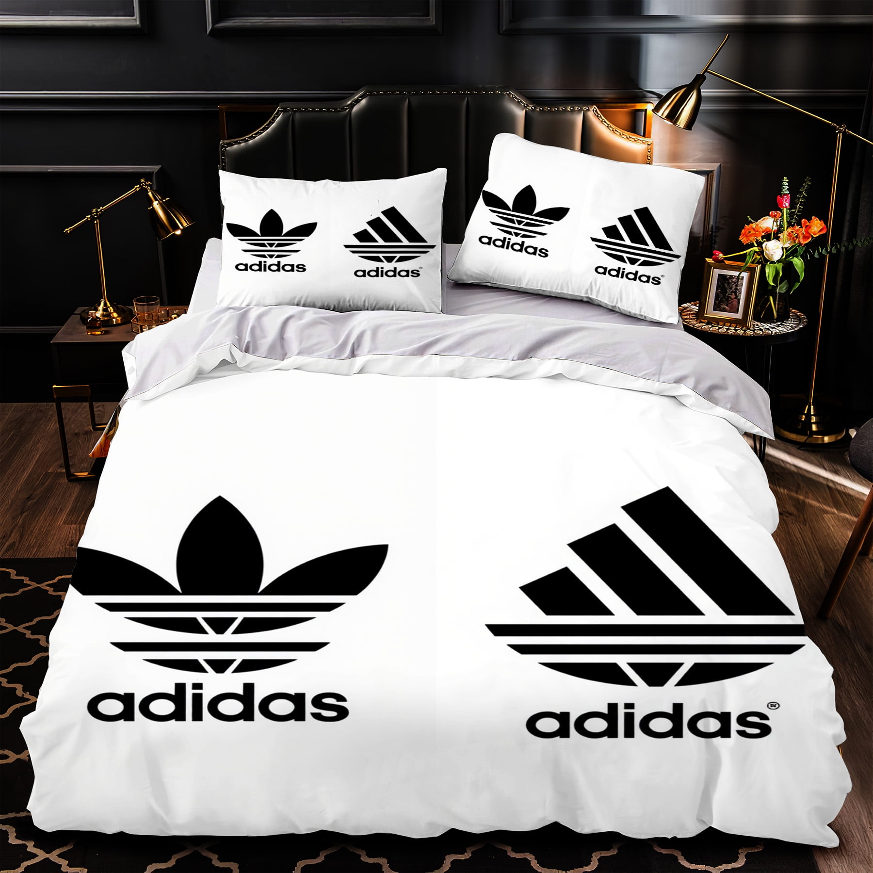 3-Piece Duvet Cover Set - Black and White Pattern Modern Design for ...