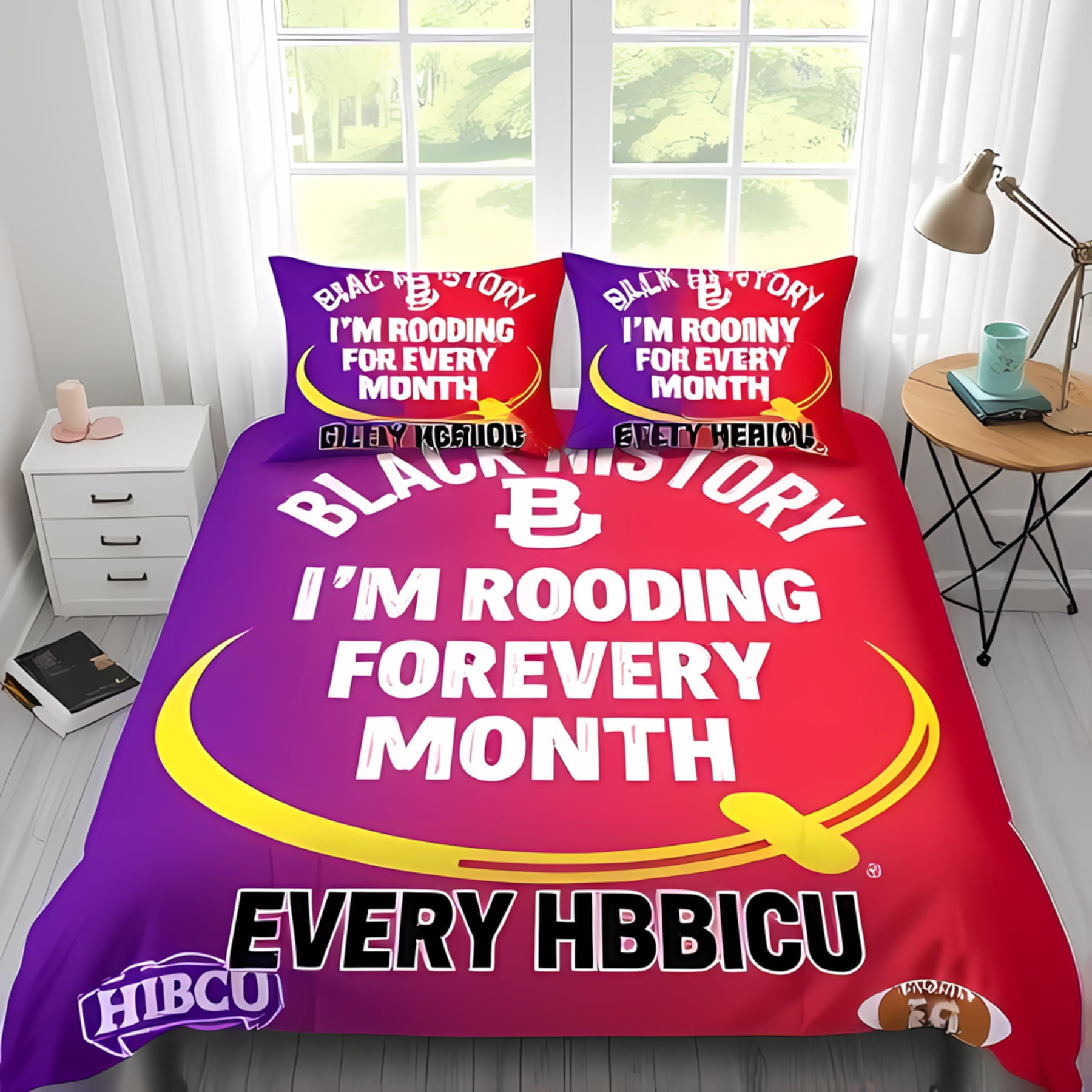 3-Piece Duvet Cover Set - Bold " Black History I'm Rooting For Every ...