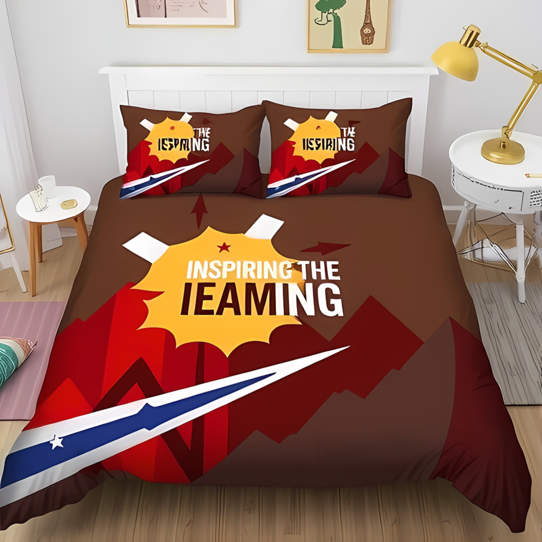 3-Piece Duvet Cover Set with Bold Sun and Star Design - " INSPIRING ...