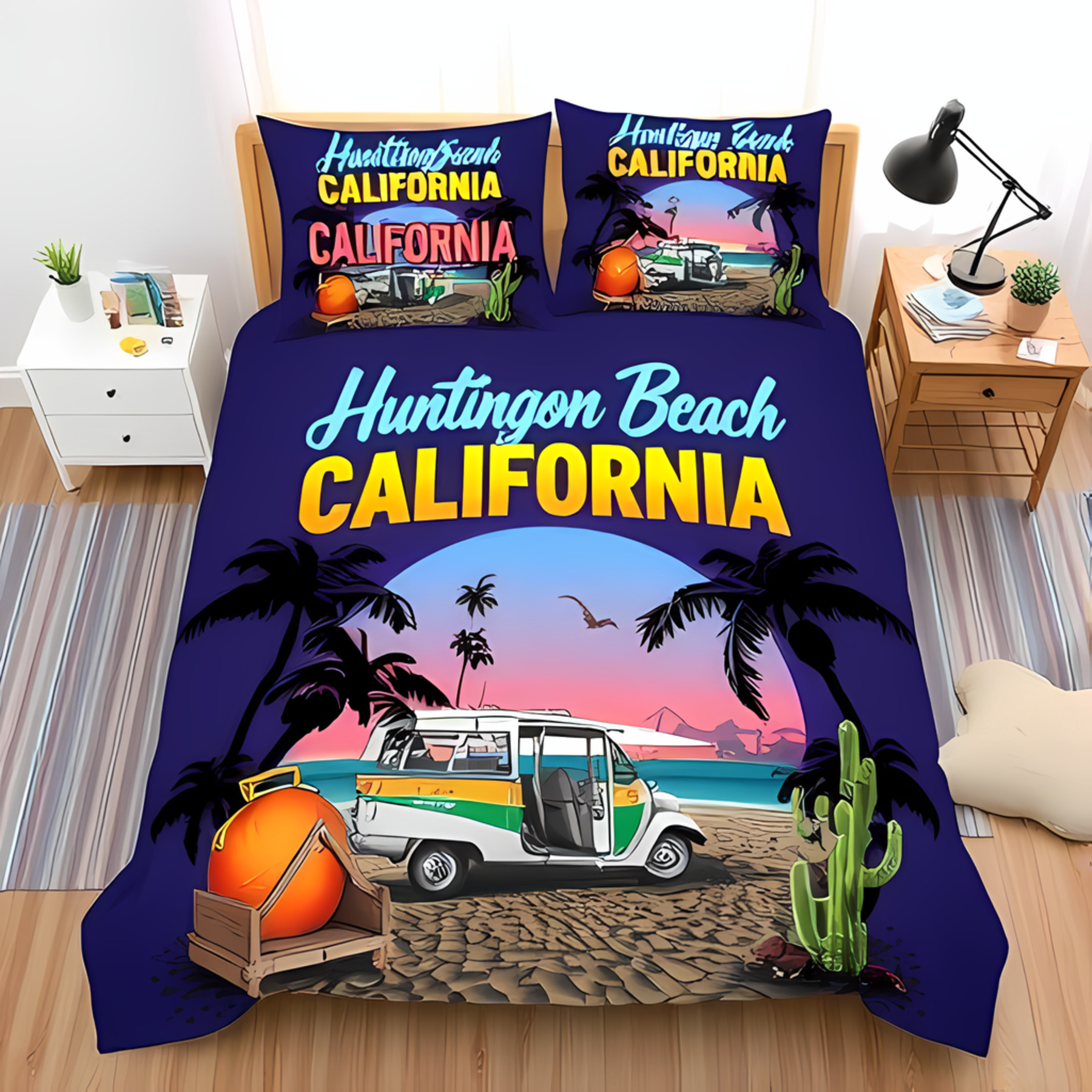 3-Piece Duvet Cover Set - Coastal California Design with Huntington ...