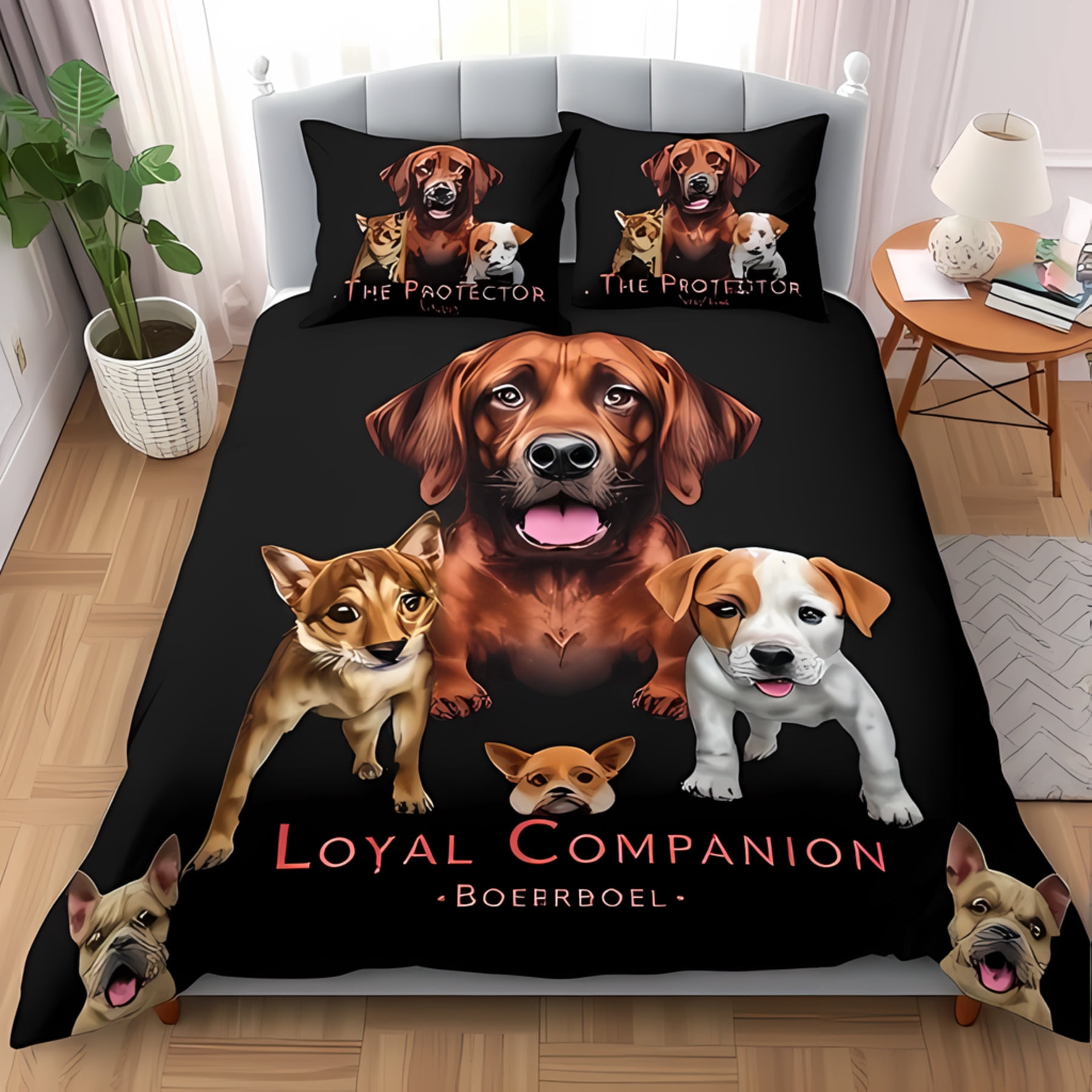 3-Piece Duvet Cover Set Featuring Adorable Dog Breeds - Boerboel ...
