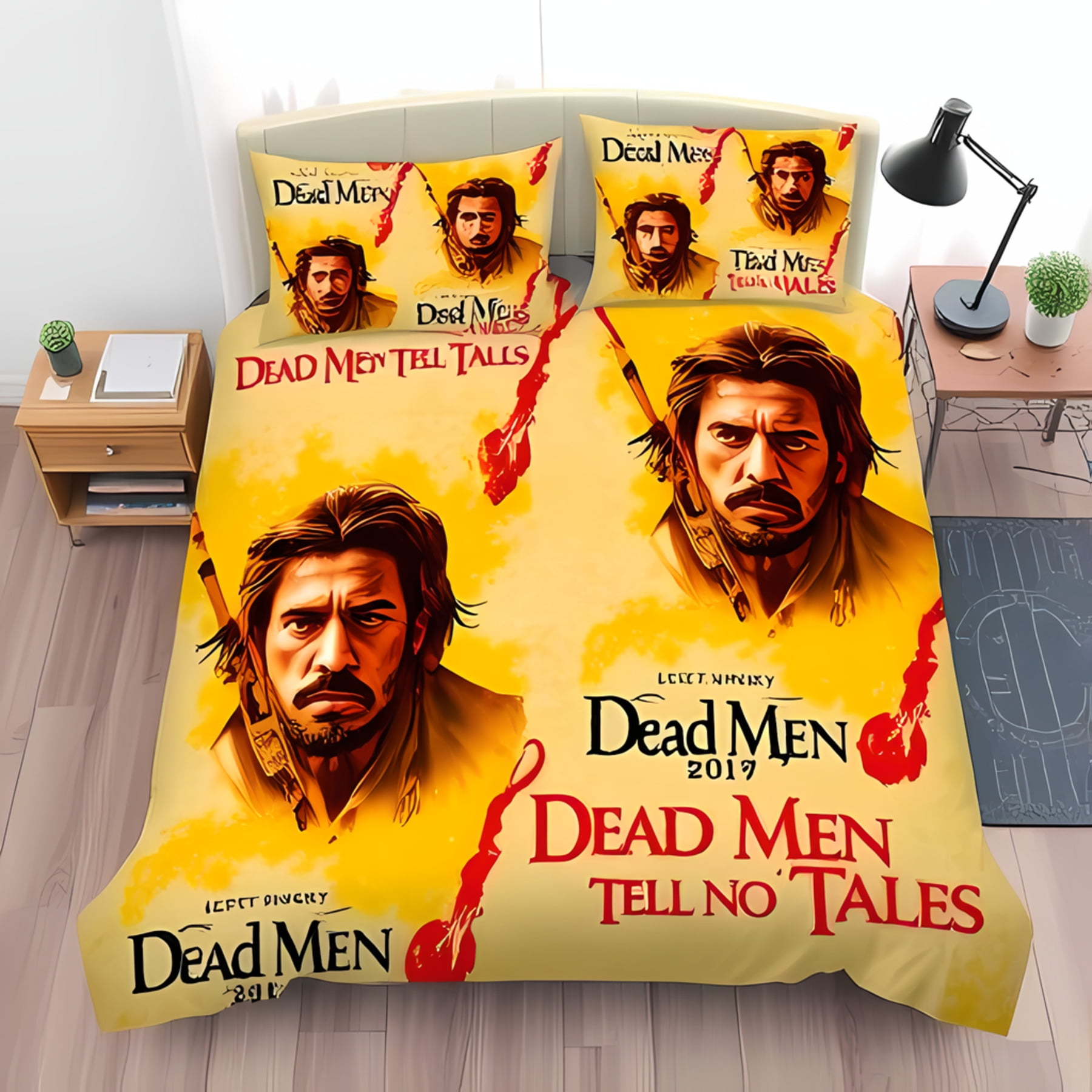 3-Piece Duvet Cover Set Featuring "Dead Men Tell No Tales" Artwork ...