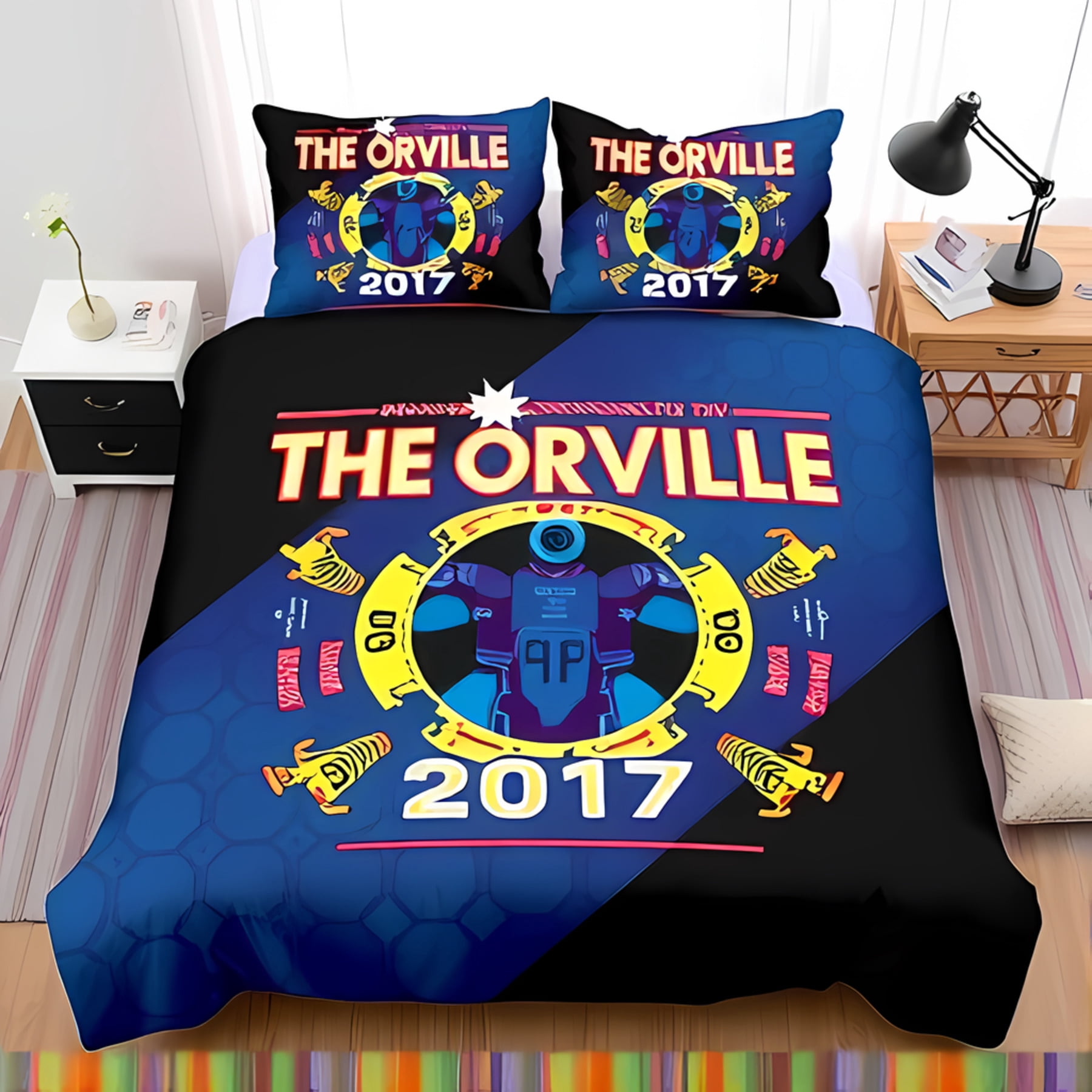 3-Piece Duvet Cover Set Featuring Futuristic Robot Design from The ...